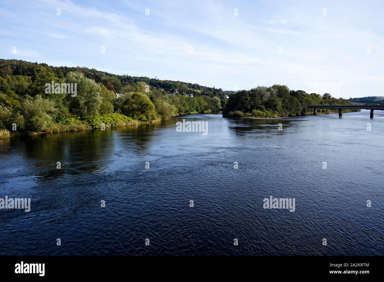 River Tay flowing through Perth Scotland Stock Photo - Alamy