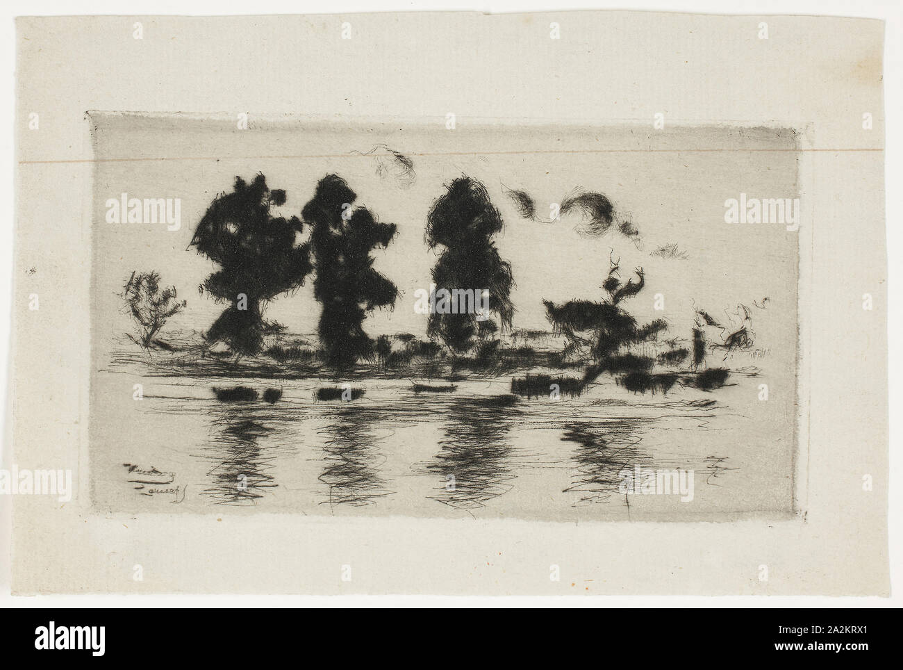 The Thames, Evening, 1897, Theodore Roussel, French, worked in England ...