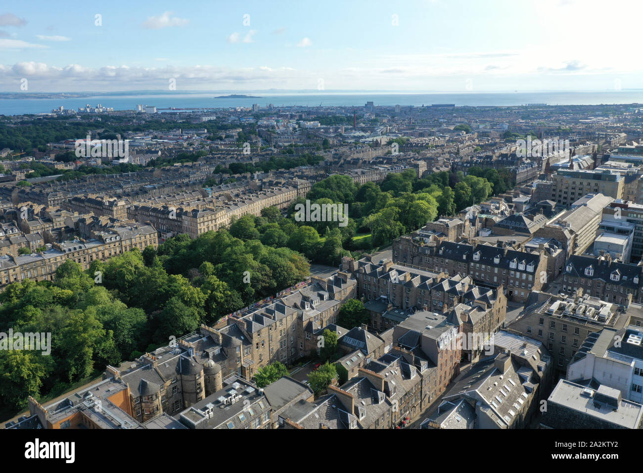 Aerial drone view of Edinburgh city centre Stock Photo - Alamy