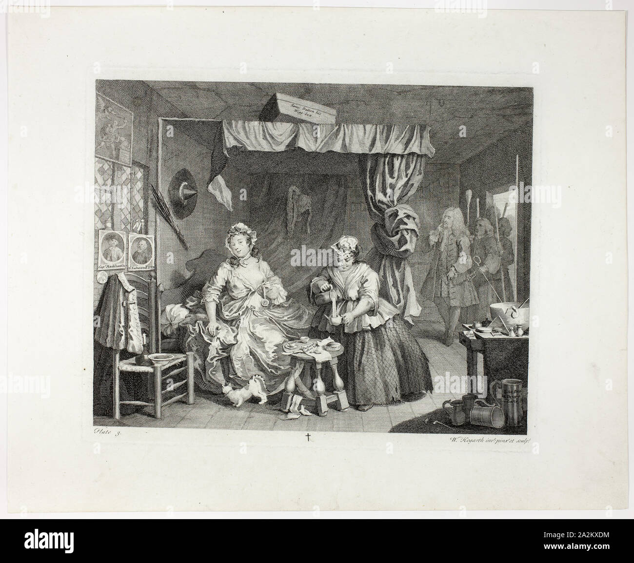 Harlots progress william hogarth plate hi-res stock photography and ...