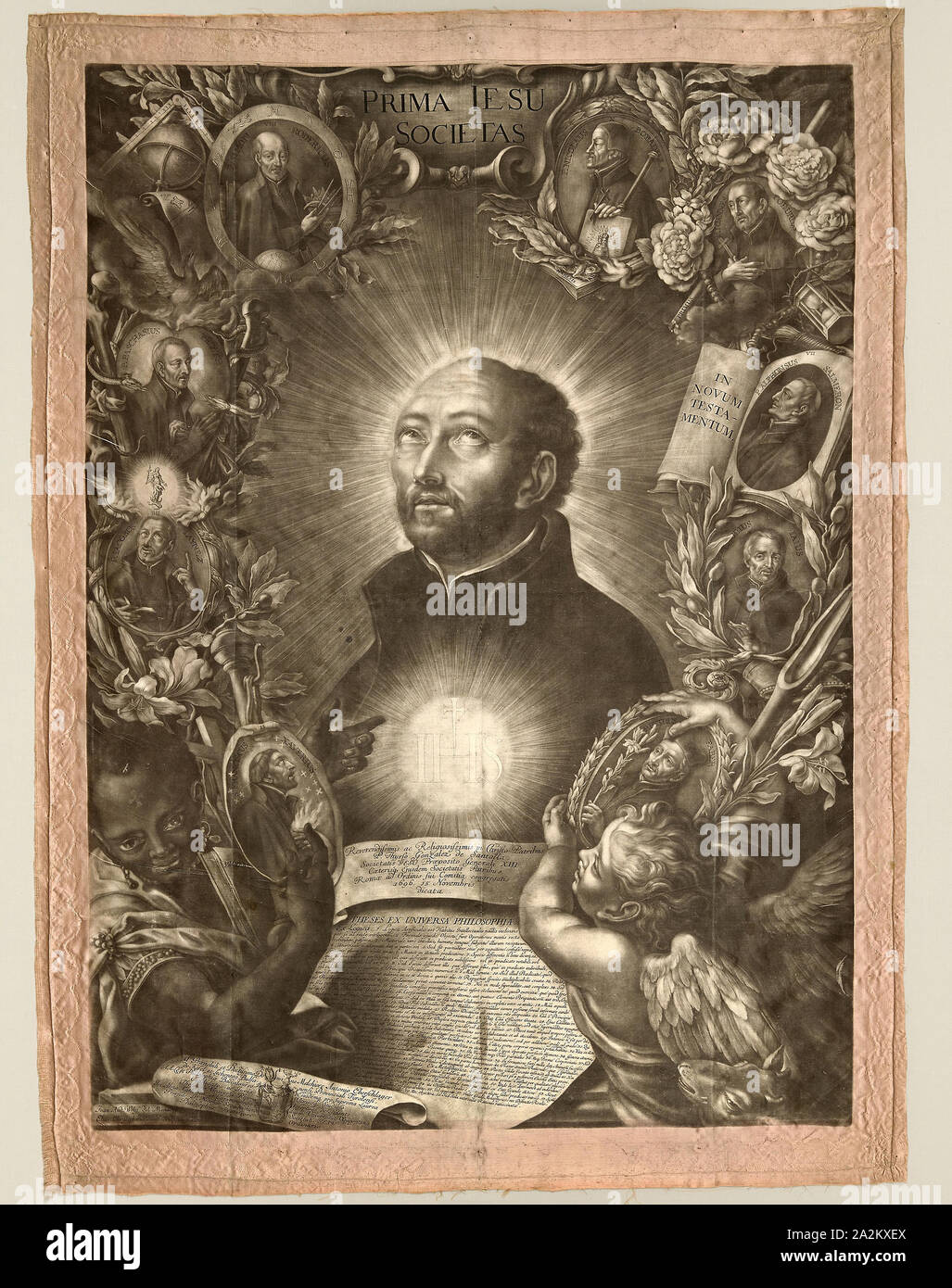 Thesis-Sheet showing Saint Ignatius of Loyola, November 15, 1696 ...