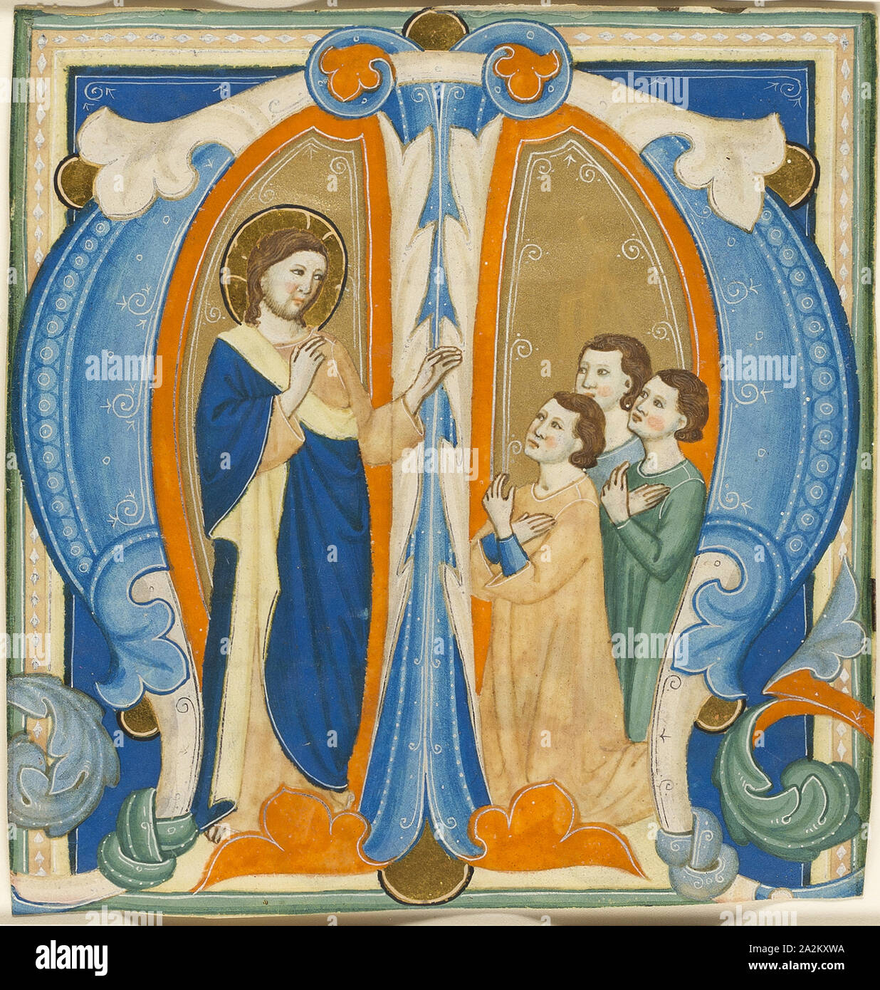 Christ blessing three young men hi-res stock photography and images - Alamy