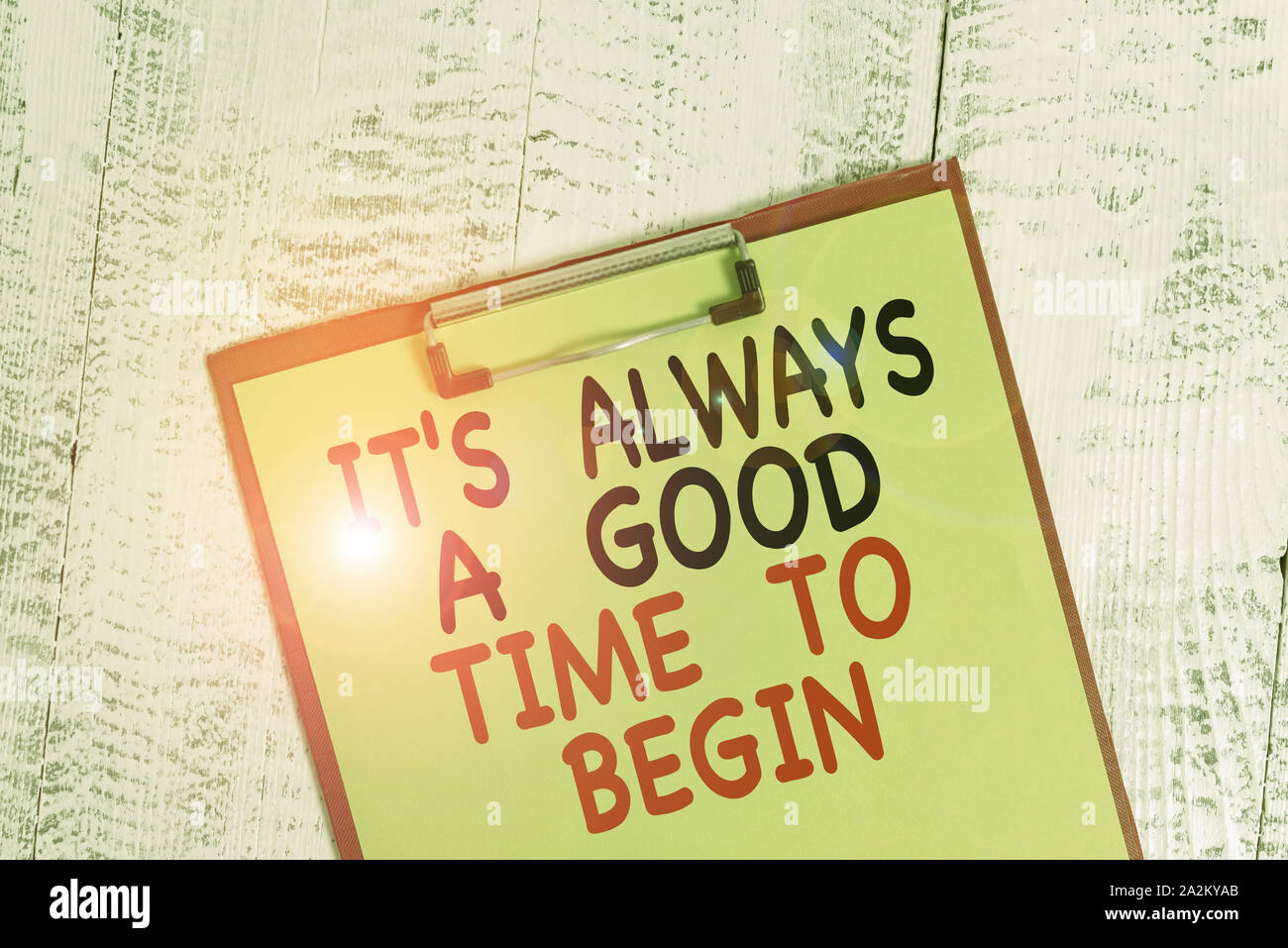 Word writing text It S Always A Good Time To Begin. Business photo ...