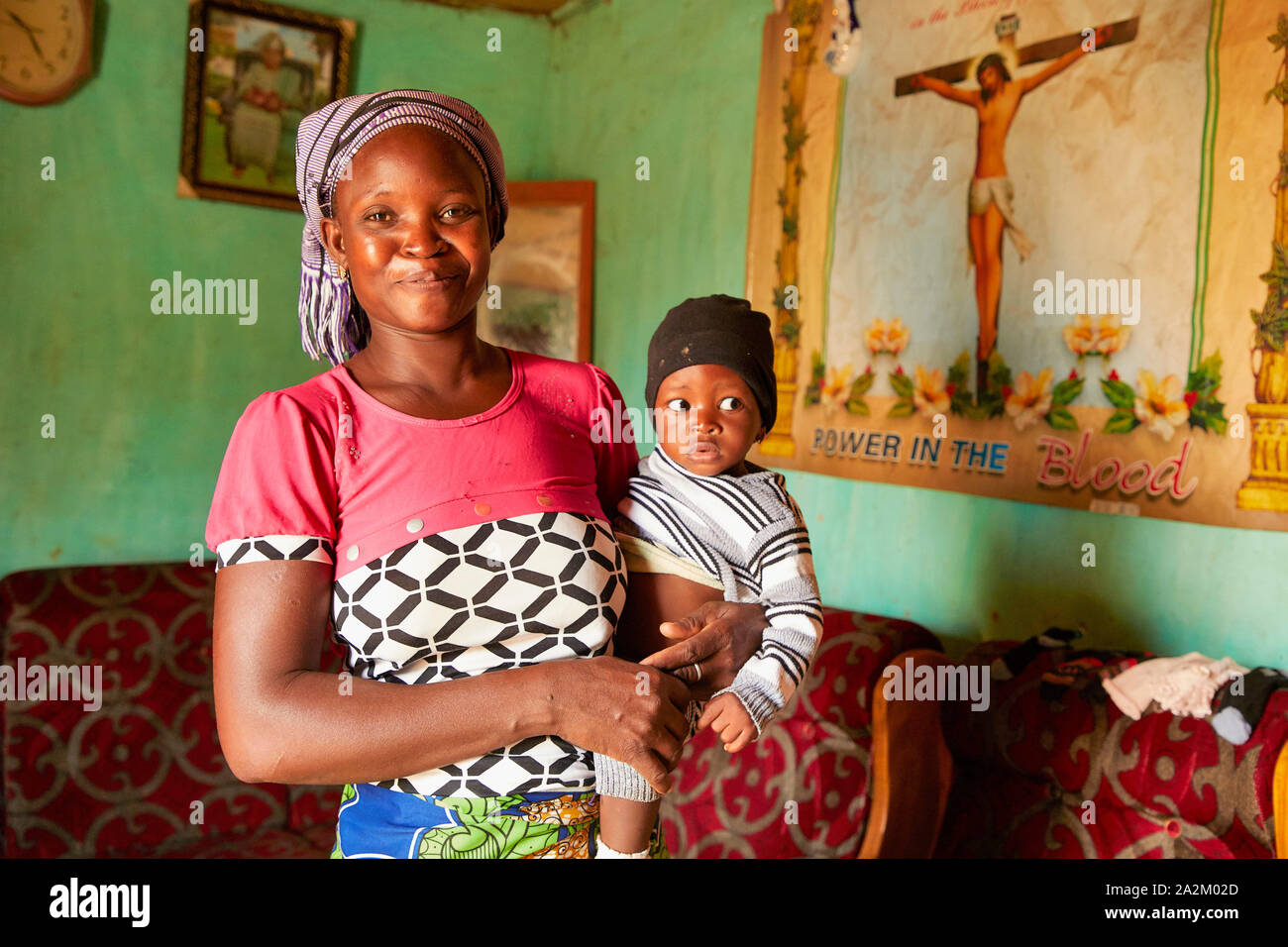 Benin Sinende Yarou Hawaon(29) with baby Sabi Daniel Agathe of 1 ...