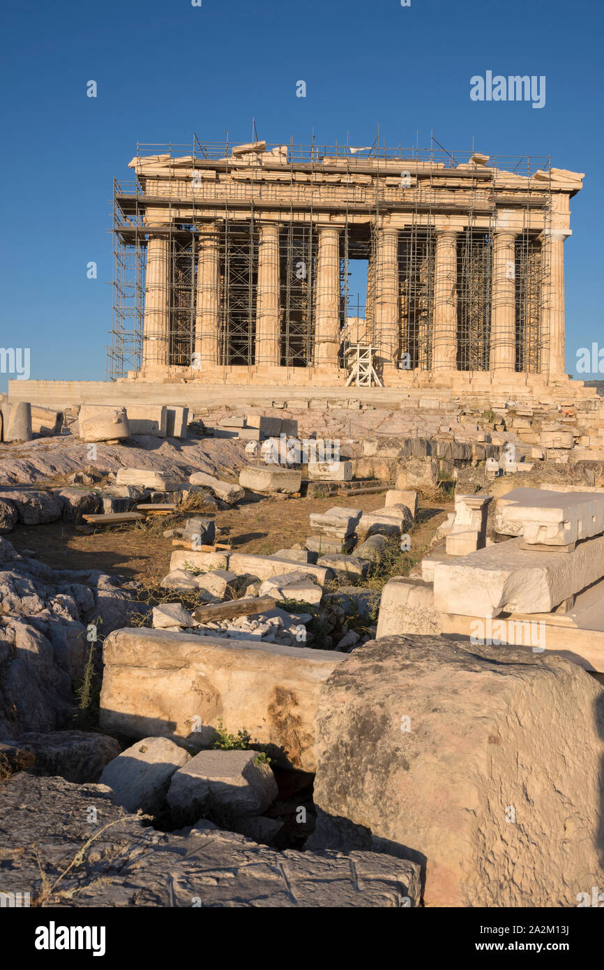 Acropolis of Athens temple in Athens in Greece Stock Photo - Alamy