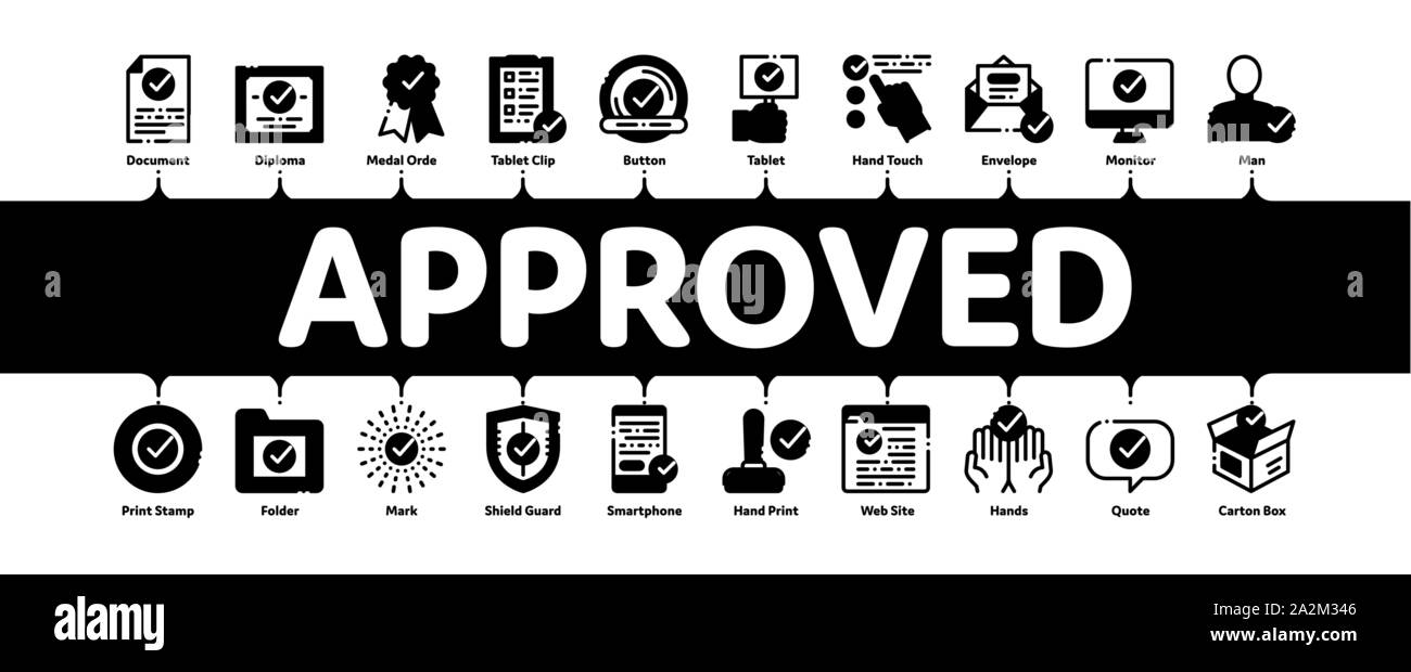 Approved Minimal Infographic Banner Vector Stock Vector Image & Art - Alamy