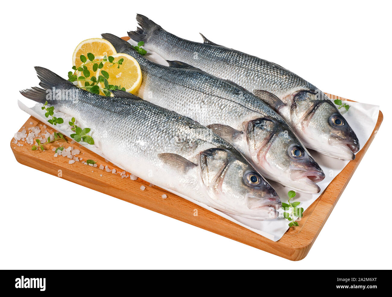 Fresh Sea Bass Stock Photo - Alamy