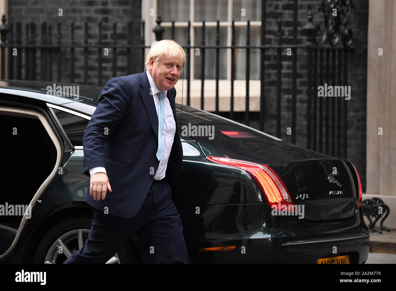 Prime Minister Boris Johnson arrives back to 10 Downing Street, London ...