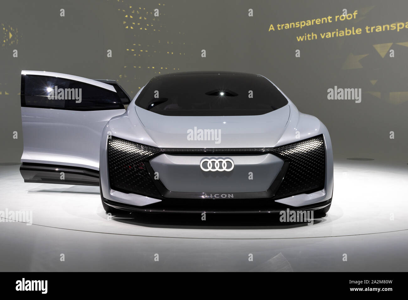 FRANKFURT, GERMANY - SEP 13, 2017: Audi Aicon autonomous electric car ...