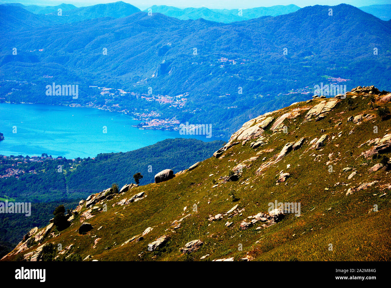 Italy, view from Mottarone Stock Photo - Alamy