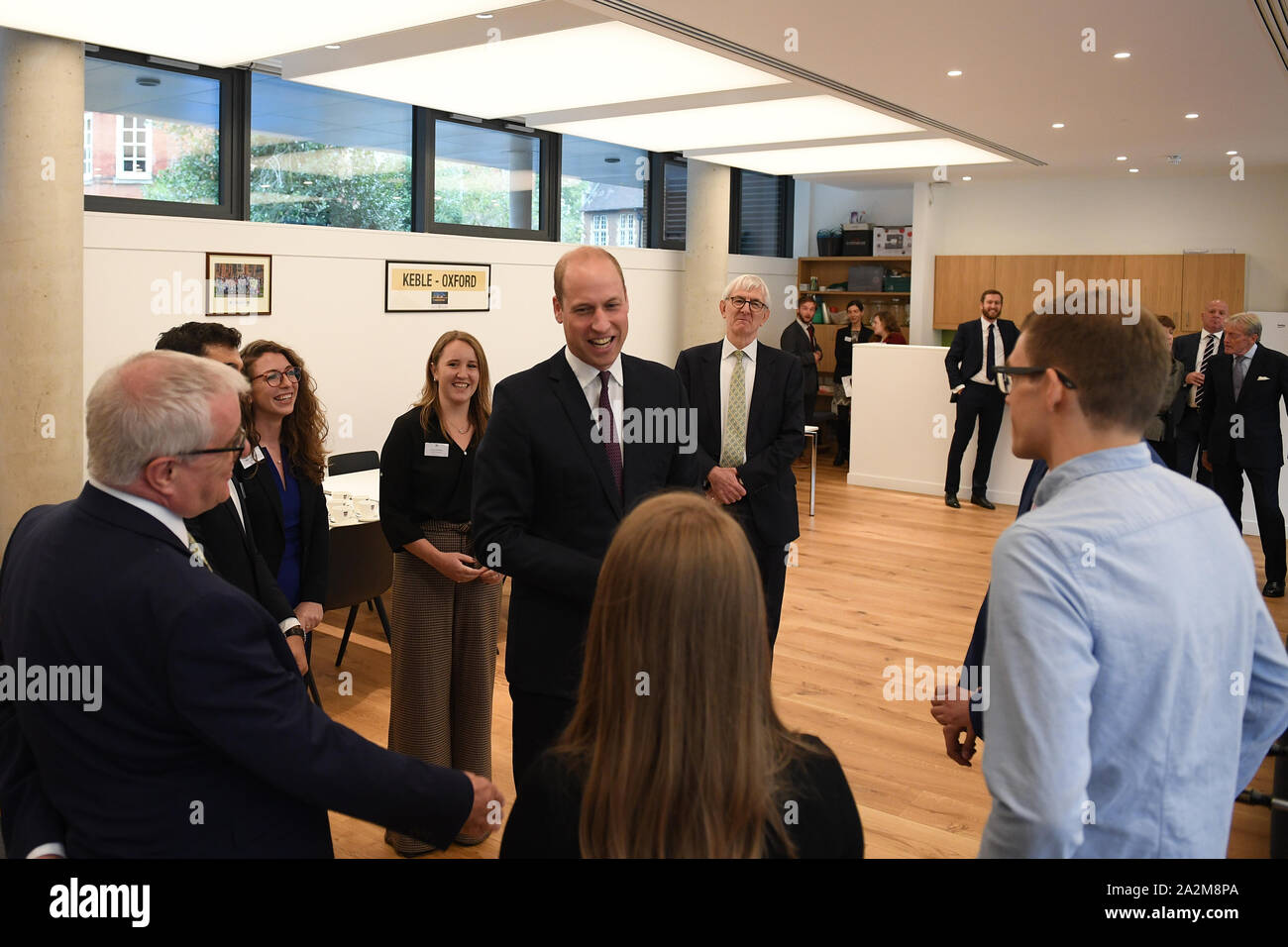 The Duke of Cambridge meets graduate students during a visit to ...