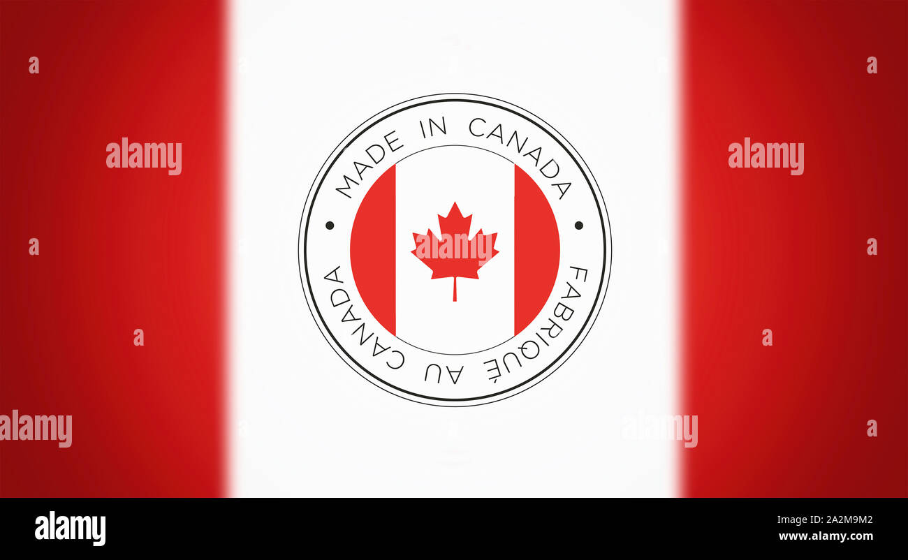 Made in Canada flag icon Stock Photo - Alamy