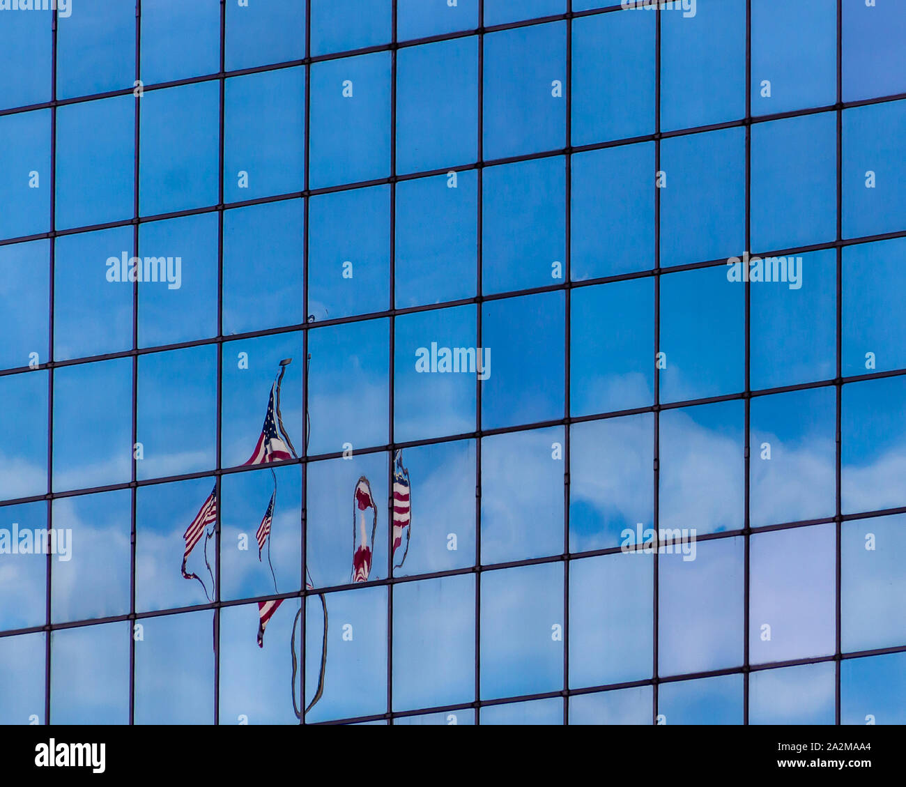 Reflections of American Flag Stock Photo - Alamy