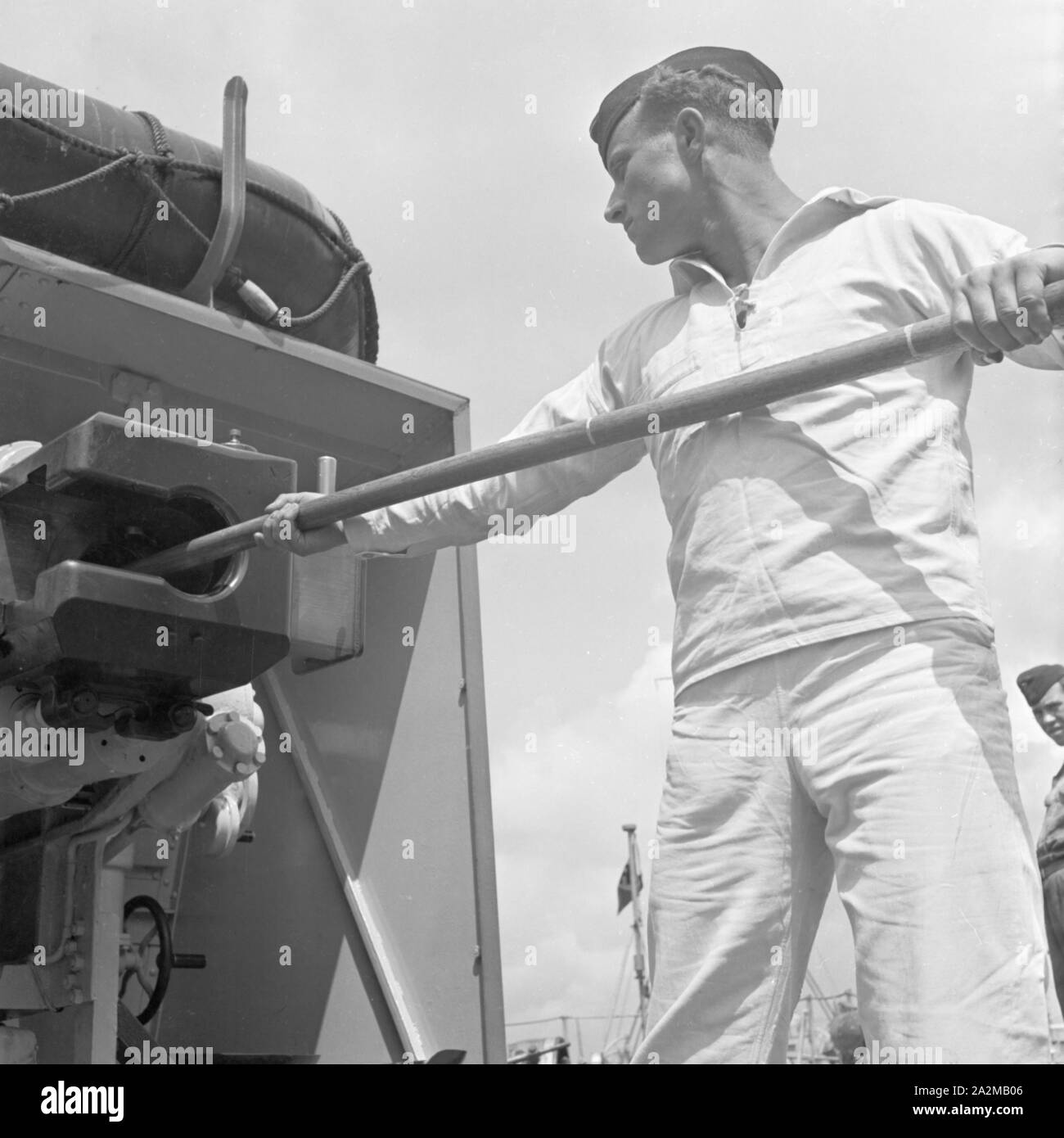 Cleaning of a cannon of a torpedo boat hi-res stock photography and ...