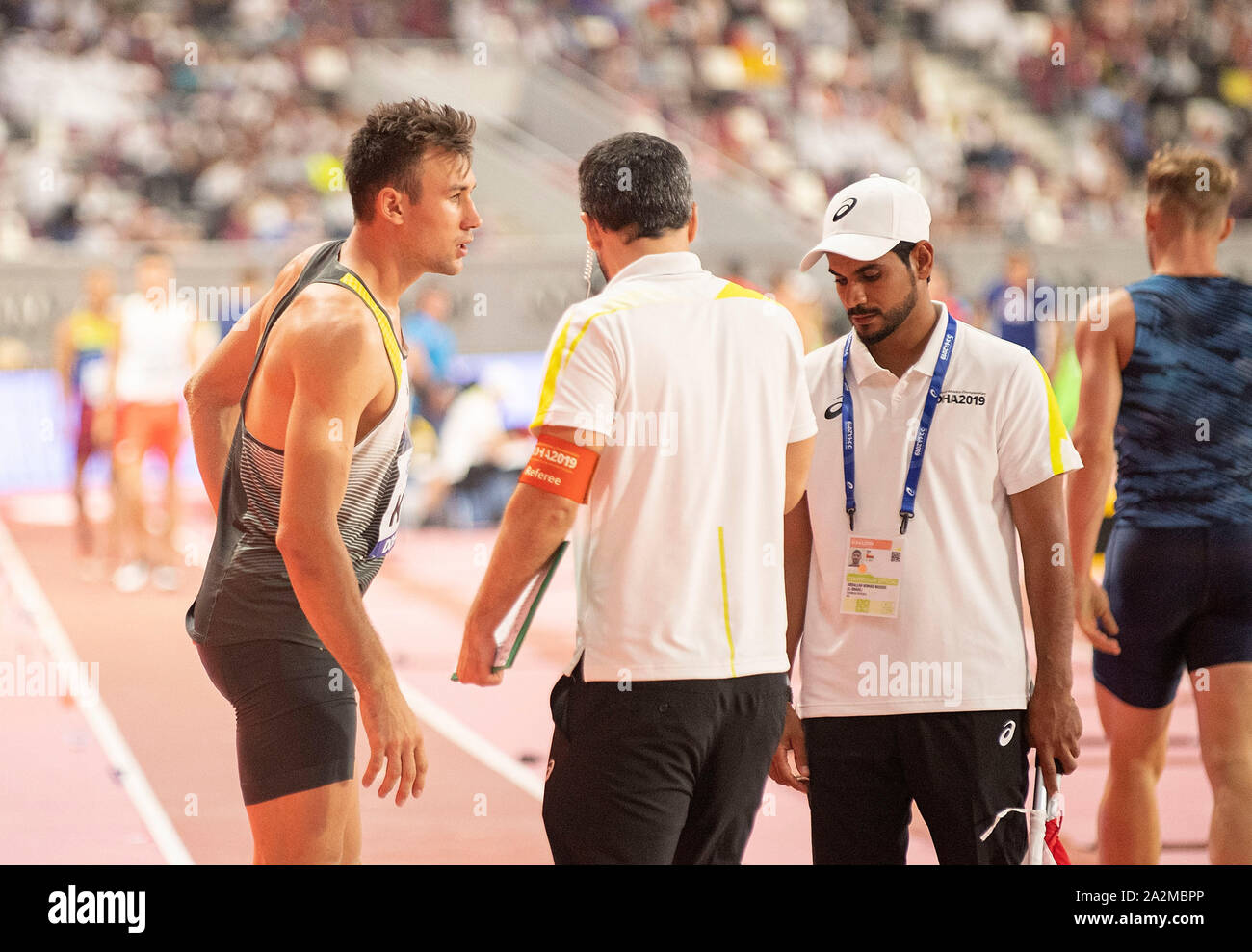 Niklas KAUL (Germany) Discussion with referee because of the distance ...