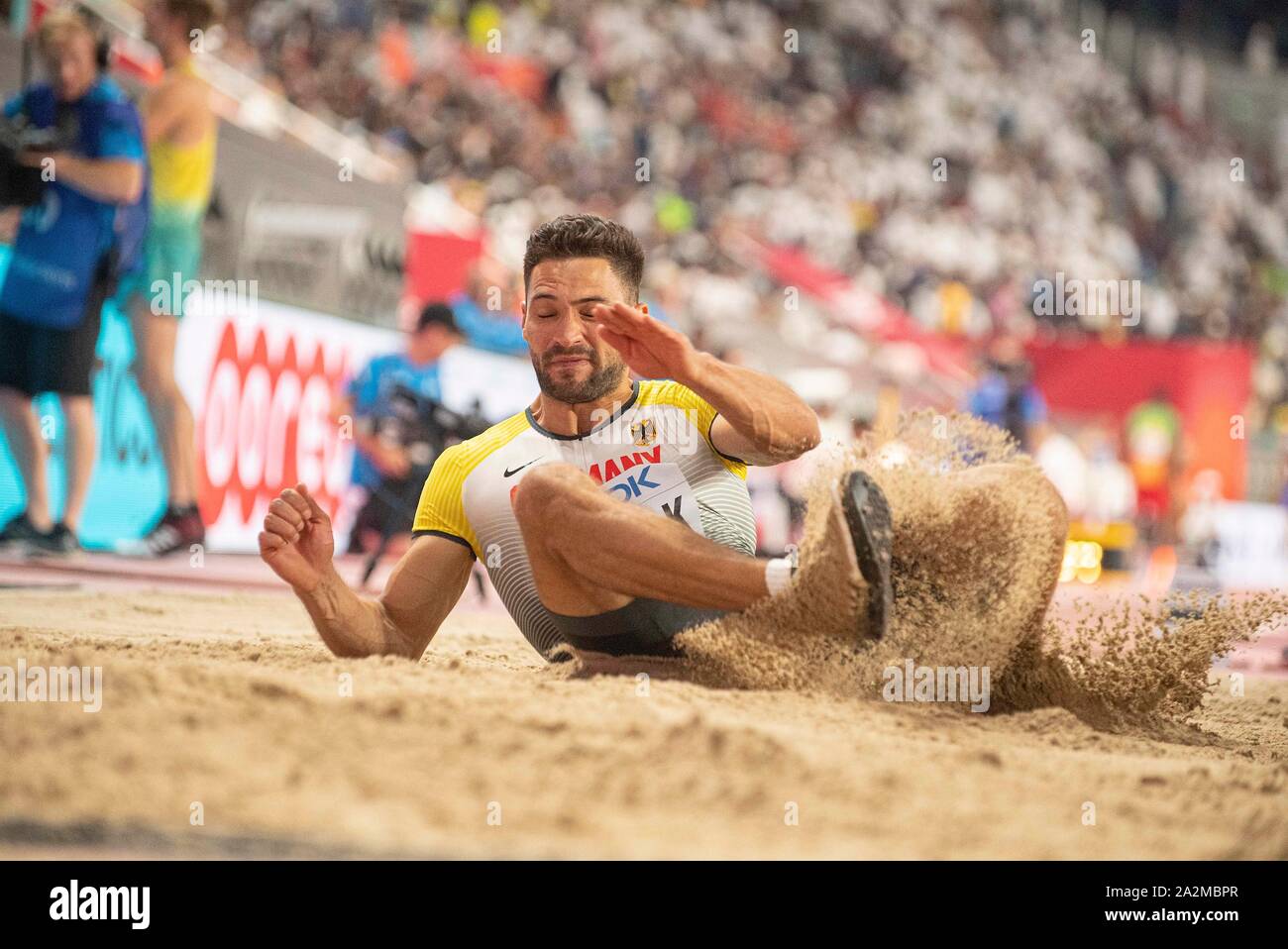 Tim NOWAK (Germany) Action, Landing, Long Jump, Decathlon of the Men ...