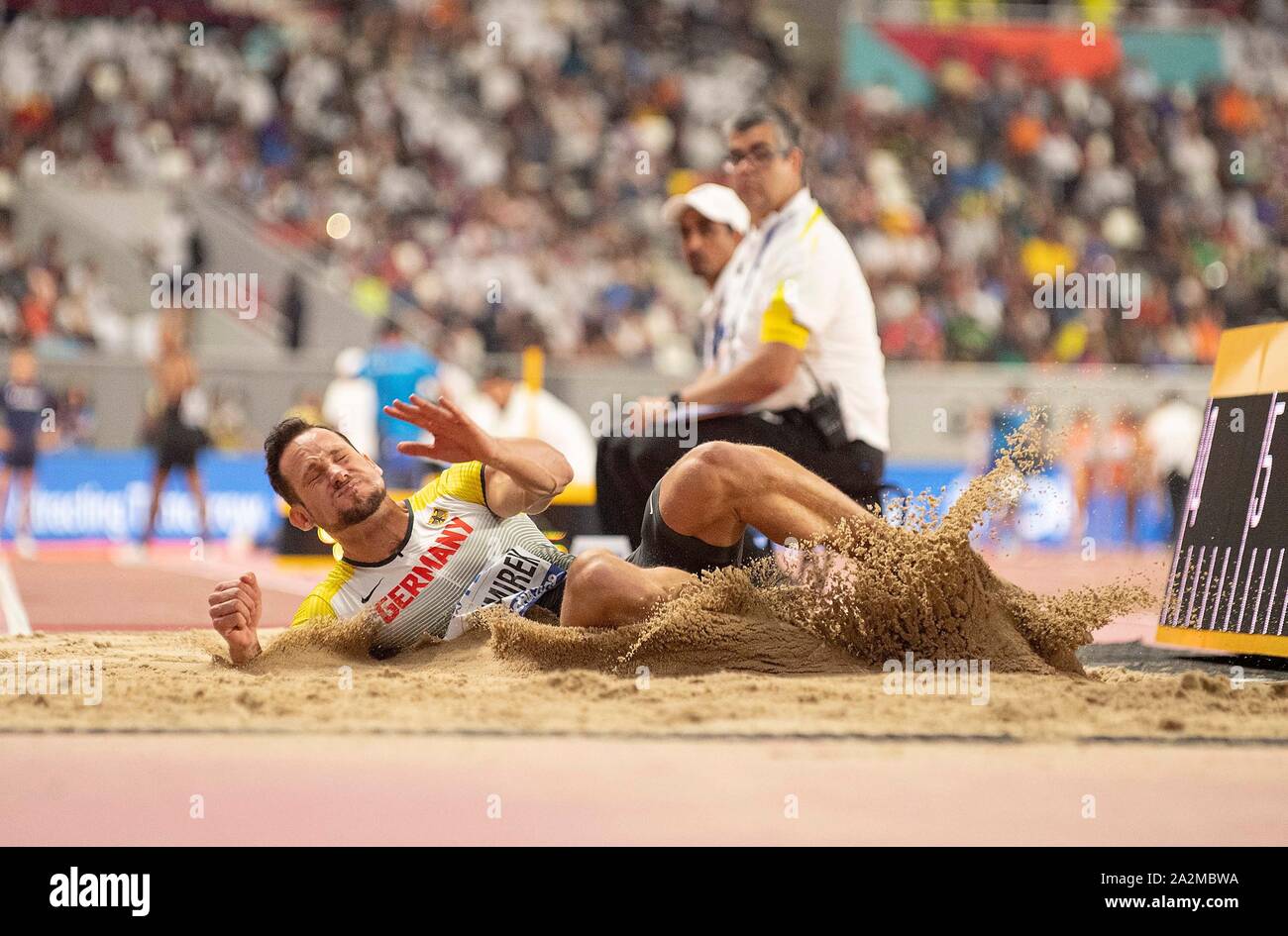 Kai KAZMIREK (Germany) Action, Landing, Long Jump, Decathlon of the Men ...