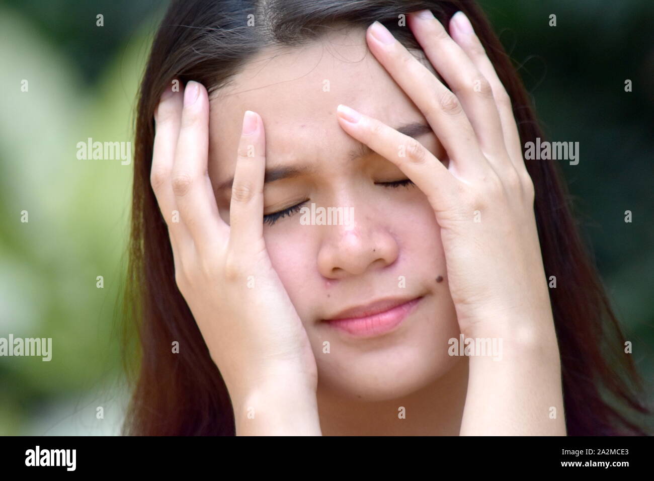 A Beautiful Minority Female And Anxiety Stock Photo - Alamy