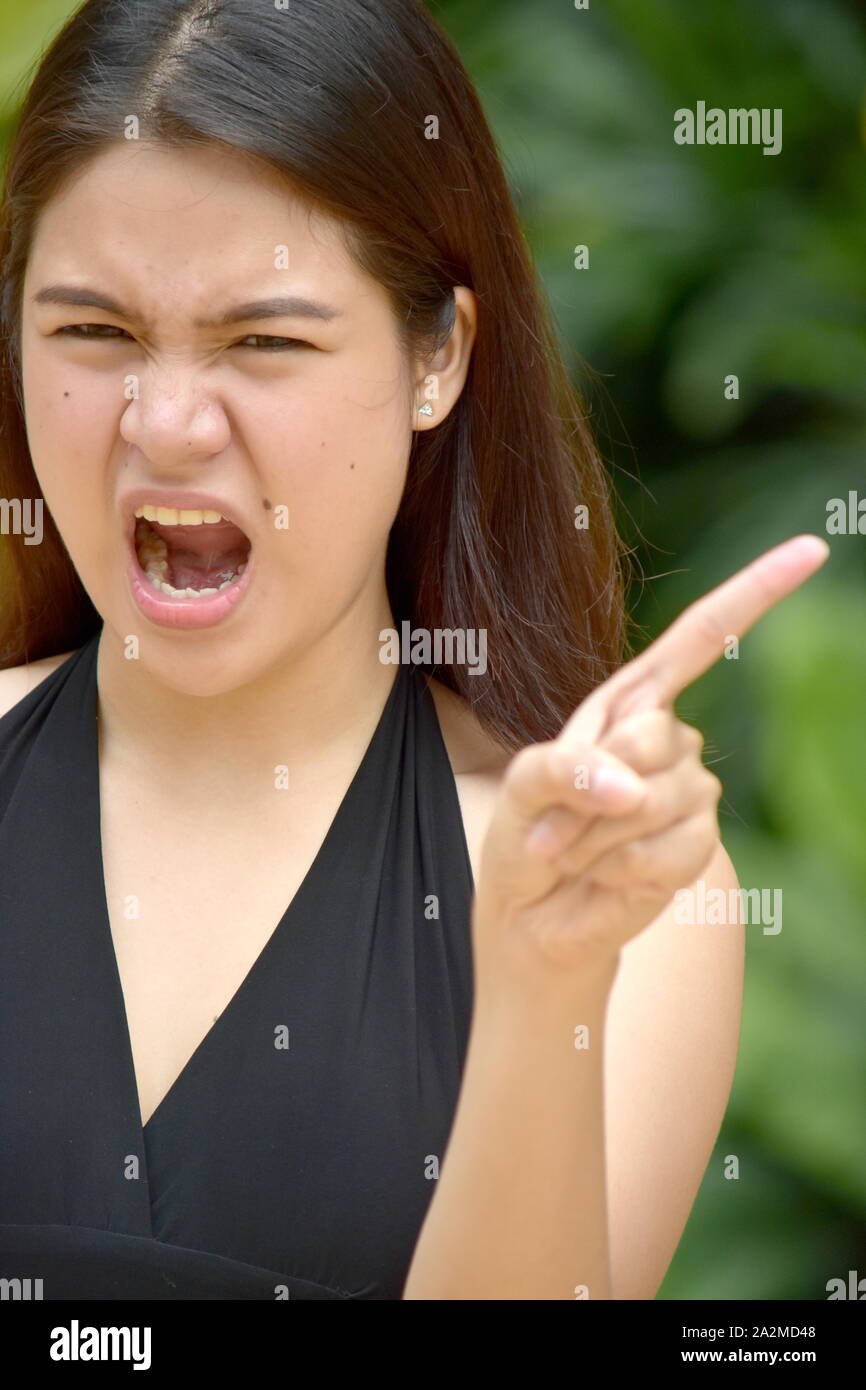 An Angry Female Woman Stock Photo - Alamy