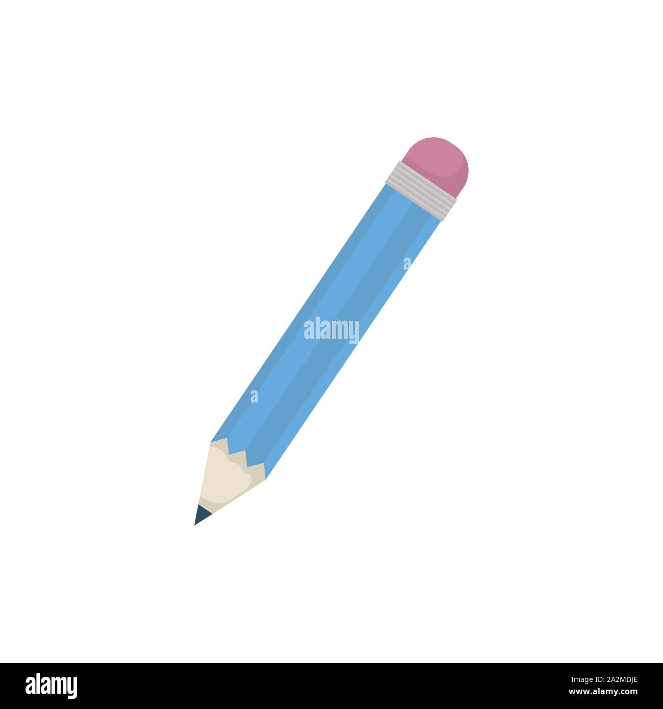 school blue pencil supply education icon Stock Vector Image & Art - Alamy