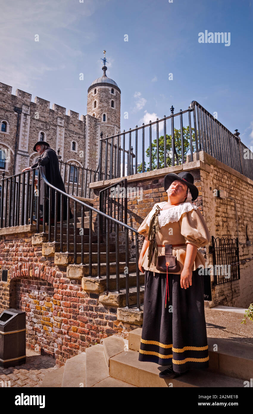 Actors in the Tower of London Stock Photo - Alamy