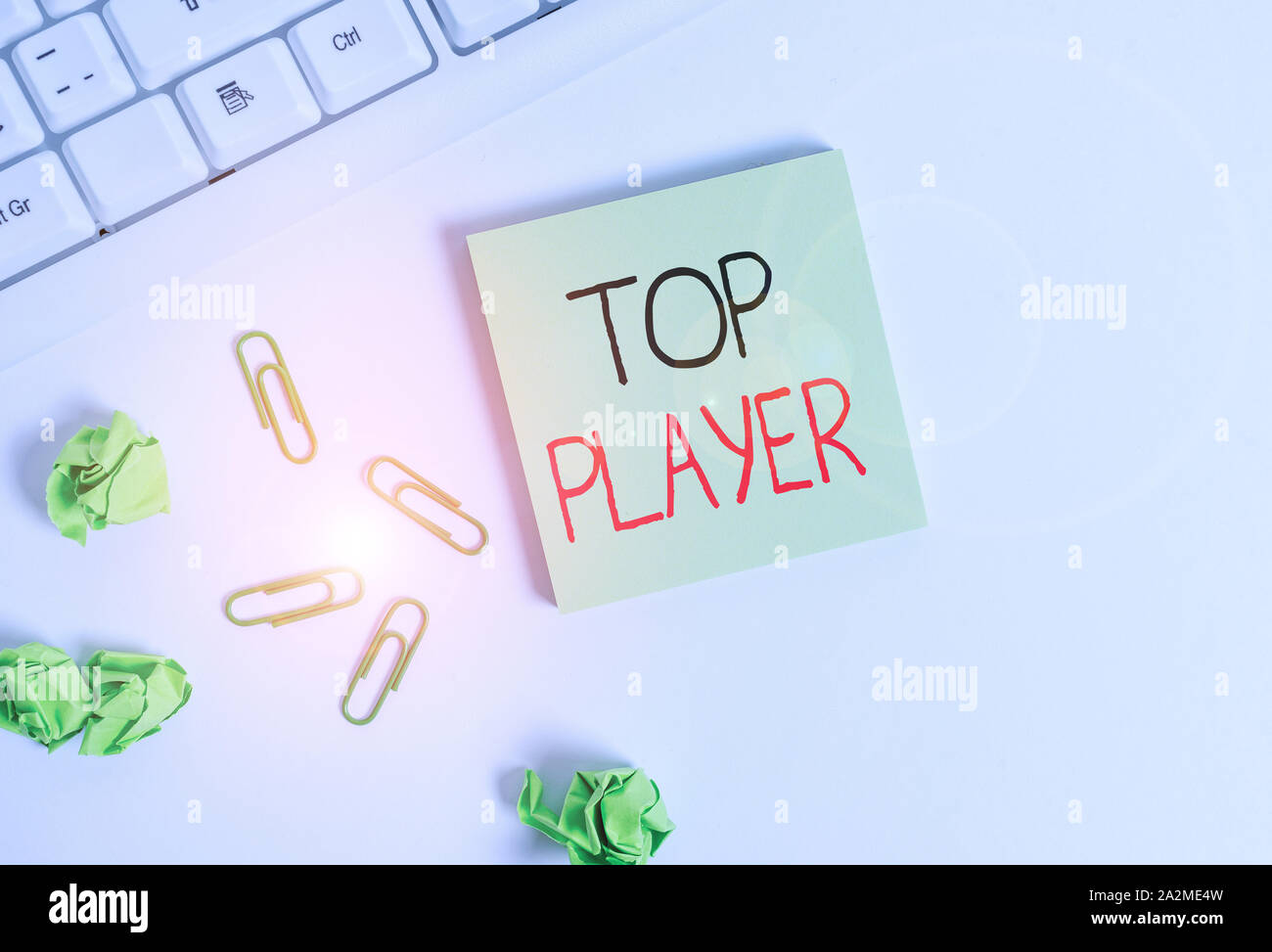 Handwriting text Top Player. Conceptual photo being best in sports game ...