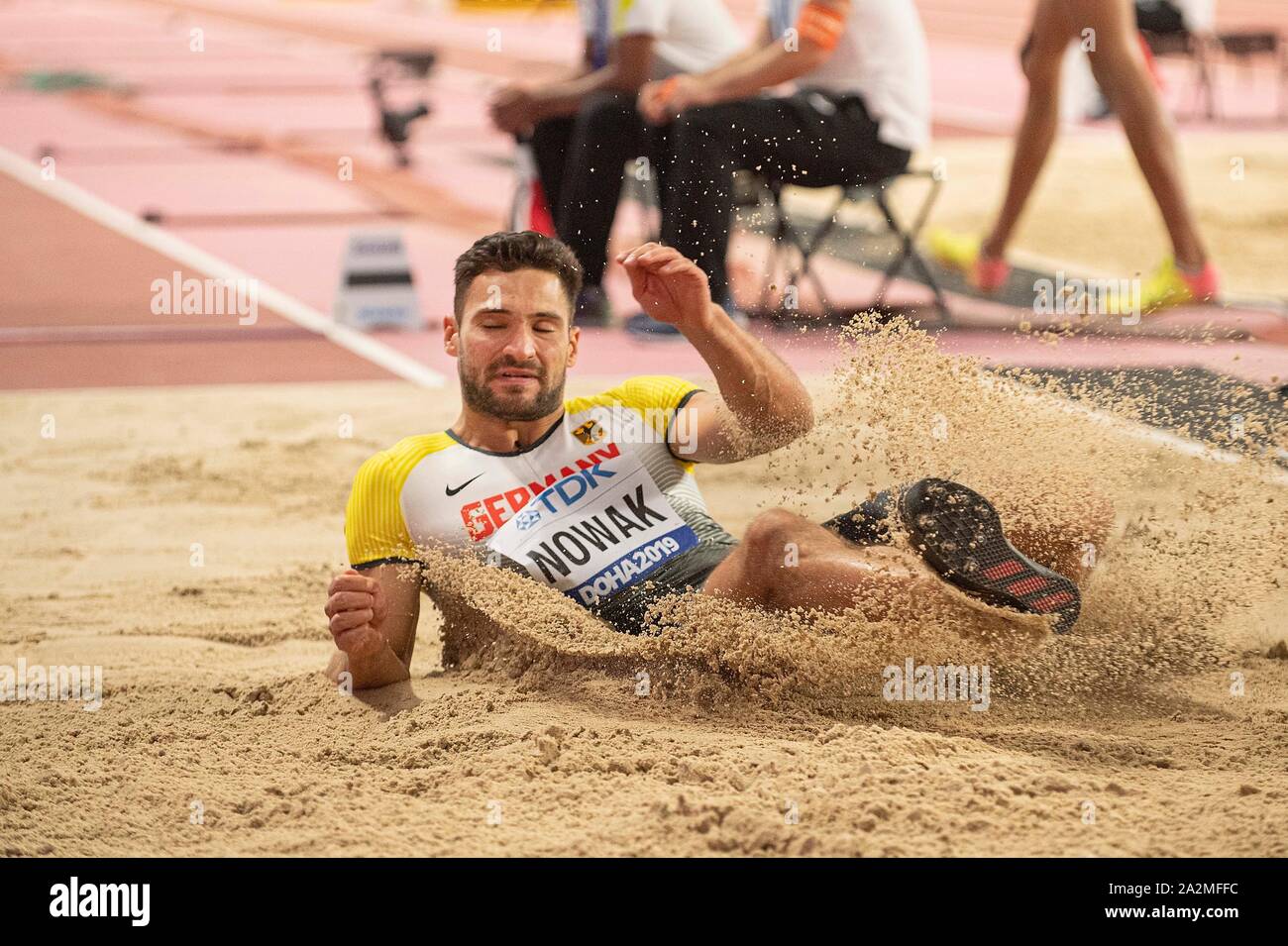 Tim NOWAK (Germany) Action, Landing, Long Jump, Decathlon of the Men ...