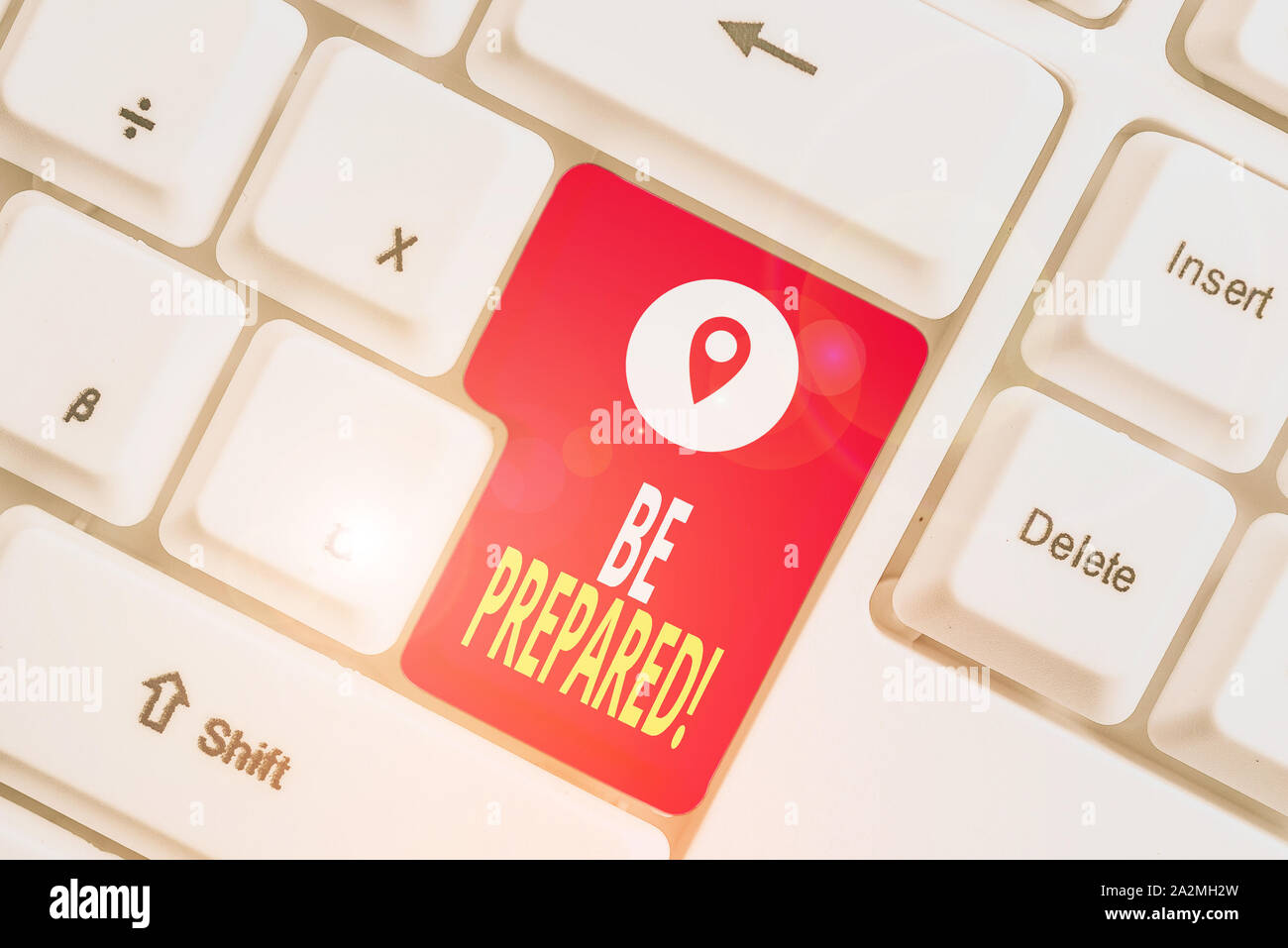 Writing note showing Be Prepared. Business concept for try be always ...