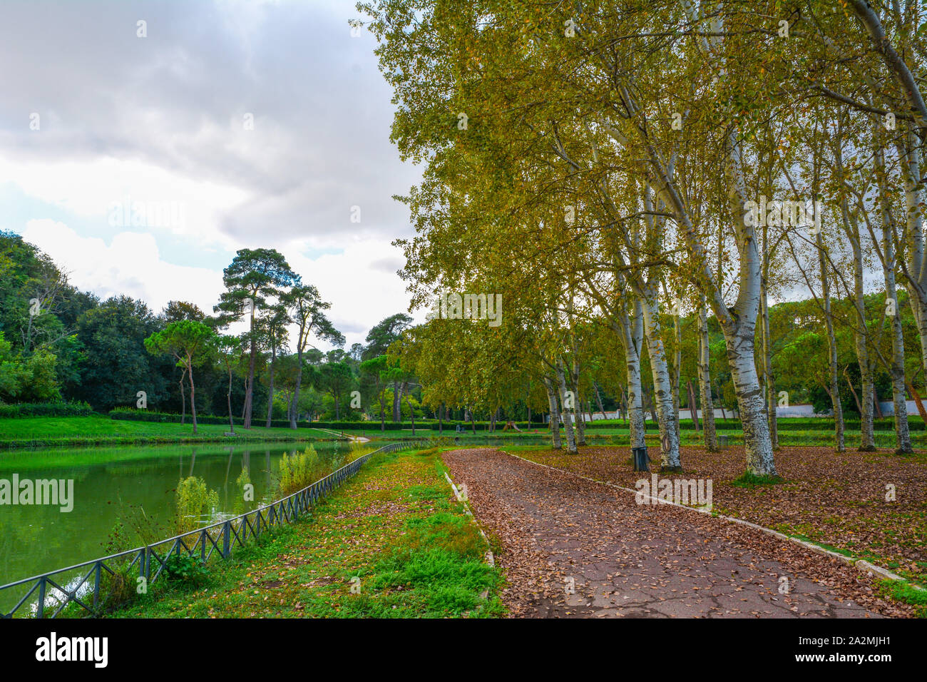 Rome (Italy) - The autumn in Villa Ada, the biggest public park in Rome ...