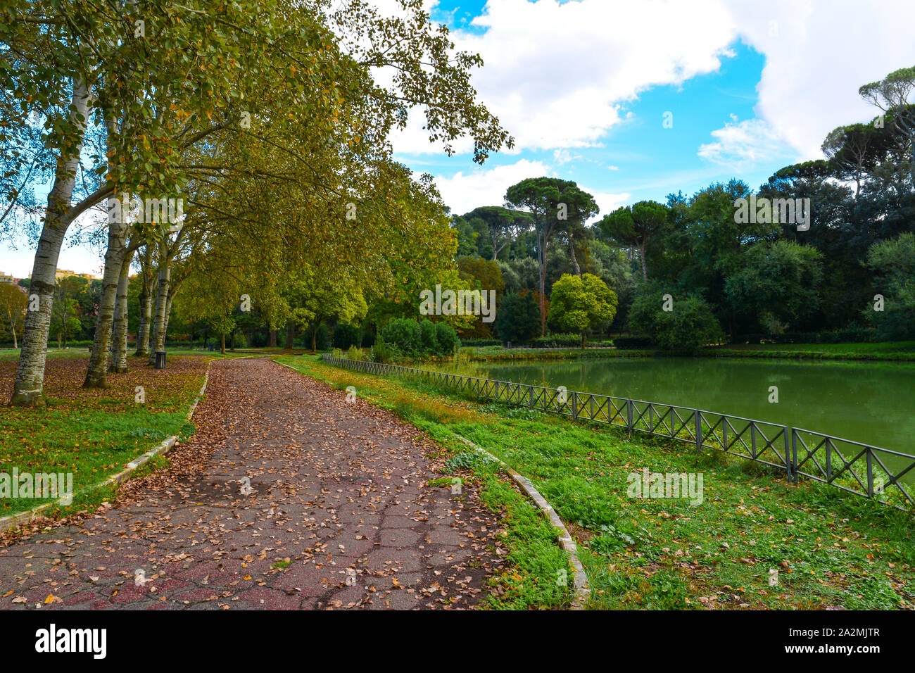 Rome (Italy) - The autumn in Villa Ada, the biggest public park in Rome ...