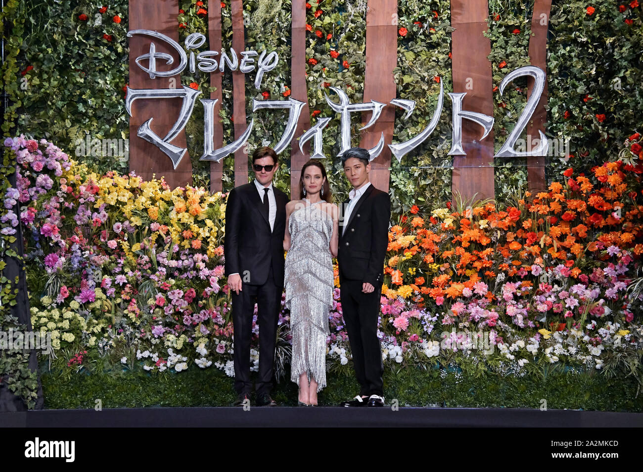 Tokyo, Japan. 03rd Oct, 2019. (L-R)Actor Sam Riley, actress Angelina ...