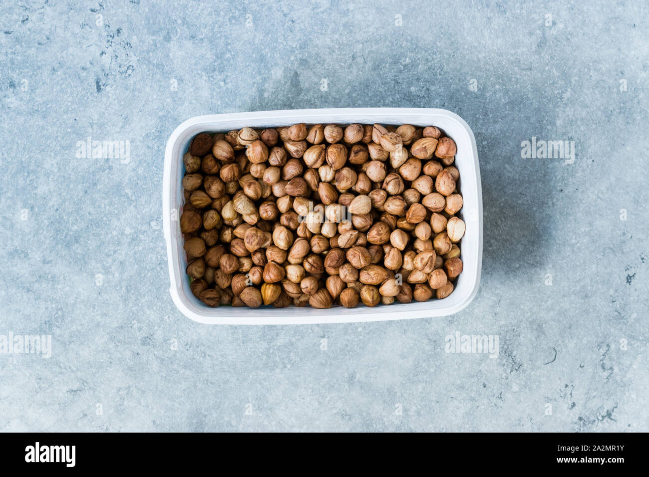 Roasted Macadamia Nuts in Plastic Box Container / Package. Organic Food ...