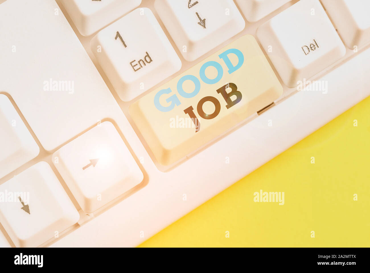 Handwriting text Good Job. Conceptual photo encourage someone for his ...