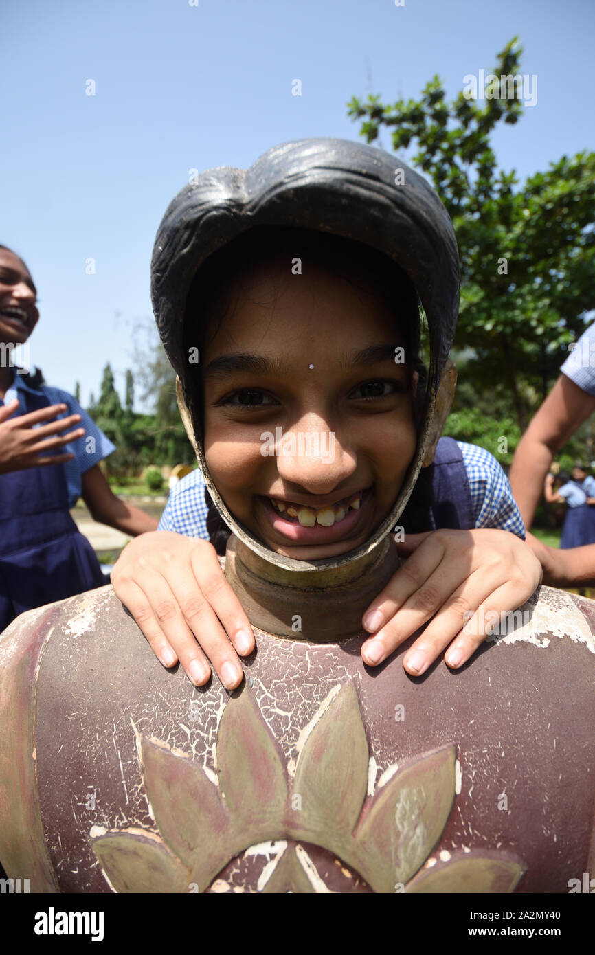 Children are playing with Science Park exhibit. Goa Science Centre ...