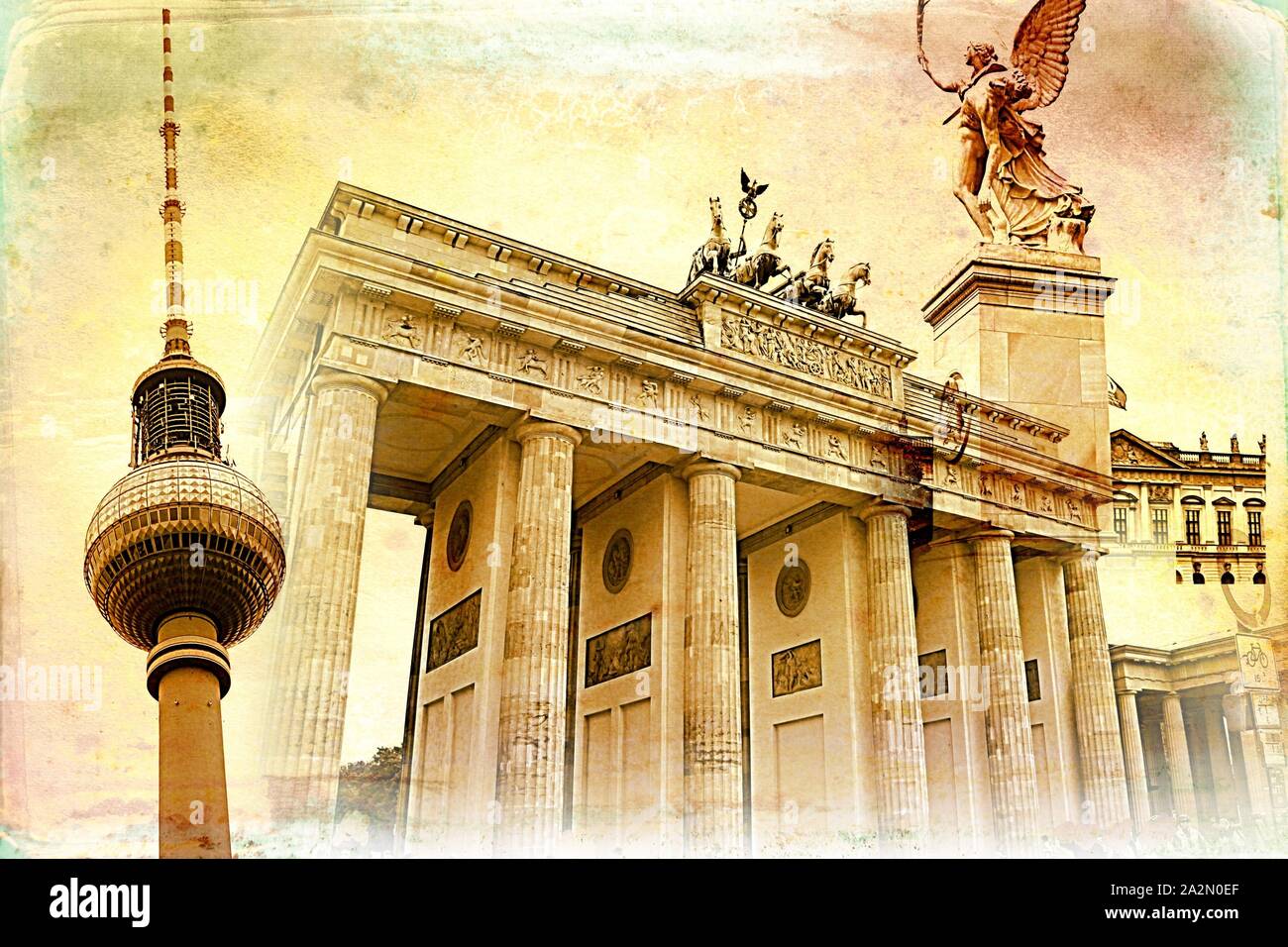 Berlin art design illustration Stock Photo - Alamy