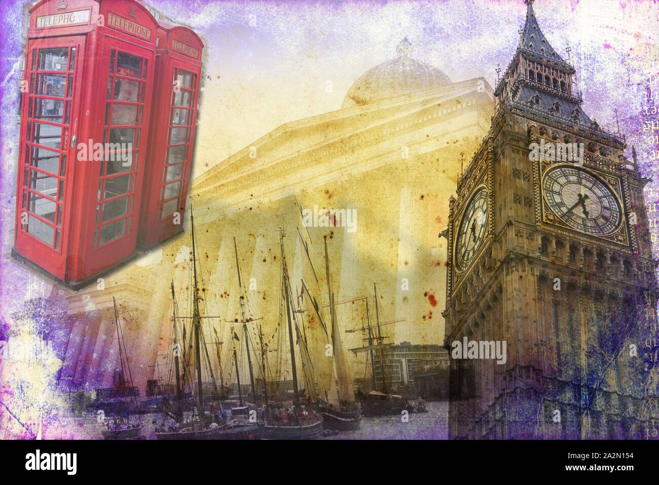London art design illustration Stock Photo - Alamy