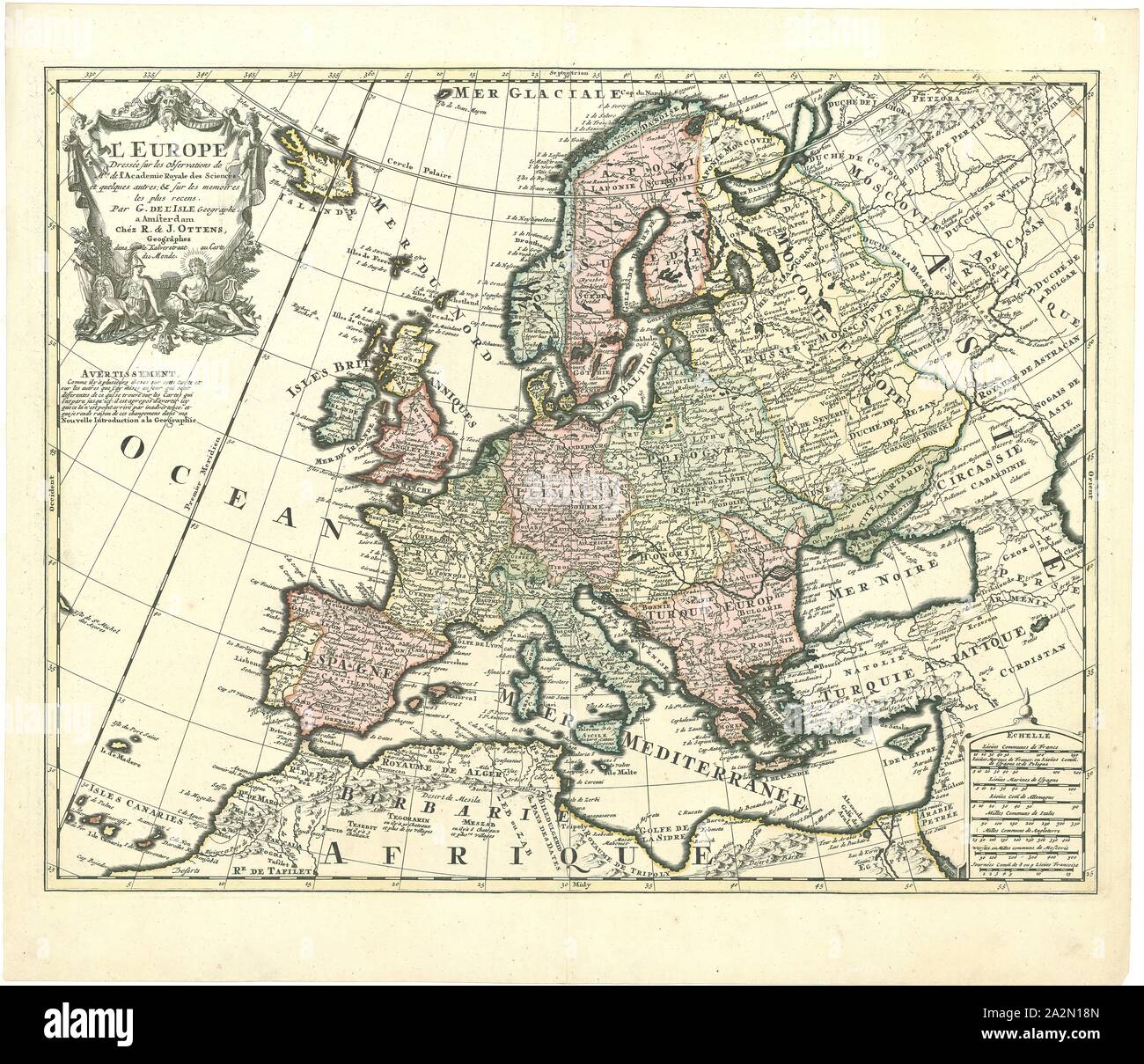 Map by guillaume de lisle 1675 1726 hi-res stock photography and images - Alamy
