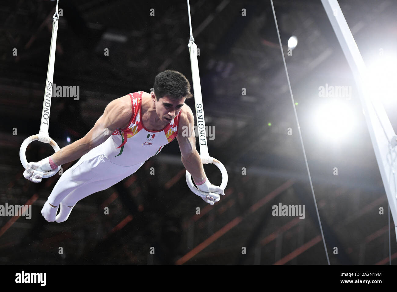 Stuttgart, Germany. 3rd Oct, 2019. DANIEL CORRAL from Mexico practices ...