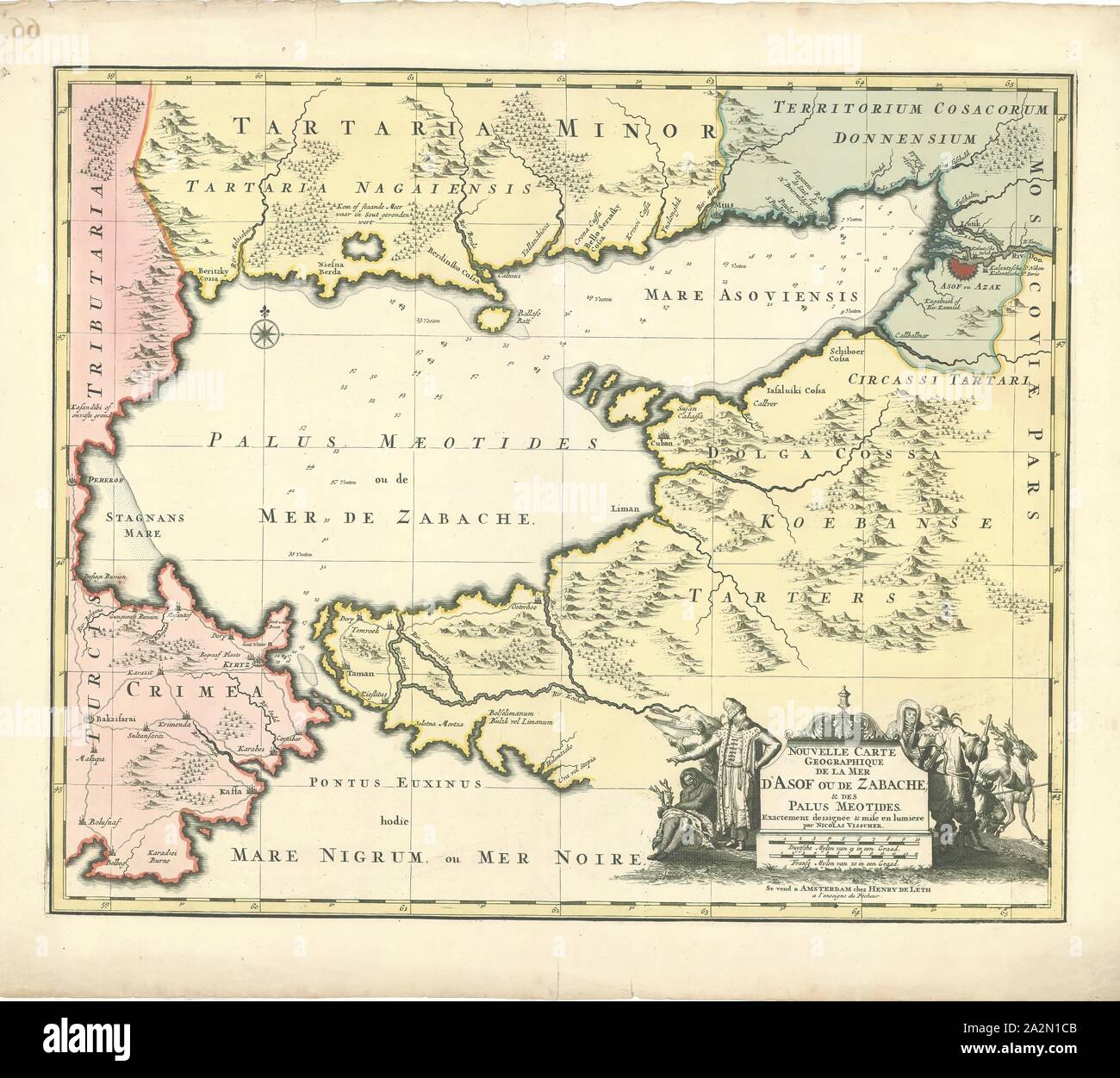 Map, Nouvelle carte geographique de la Mer d’Asof ou de Zabache & des ...