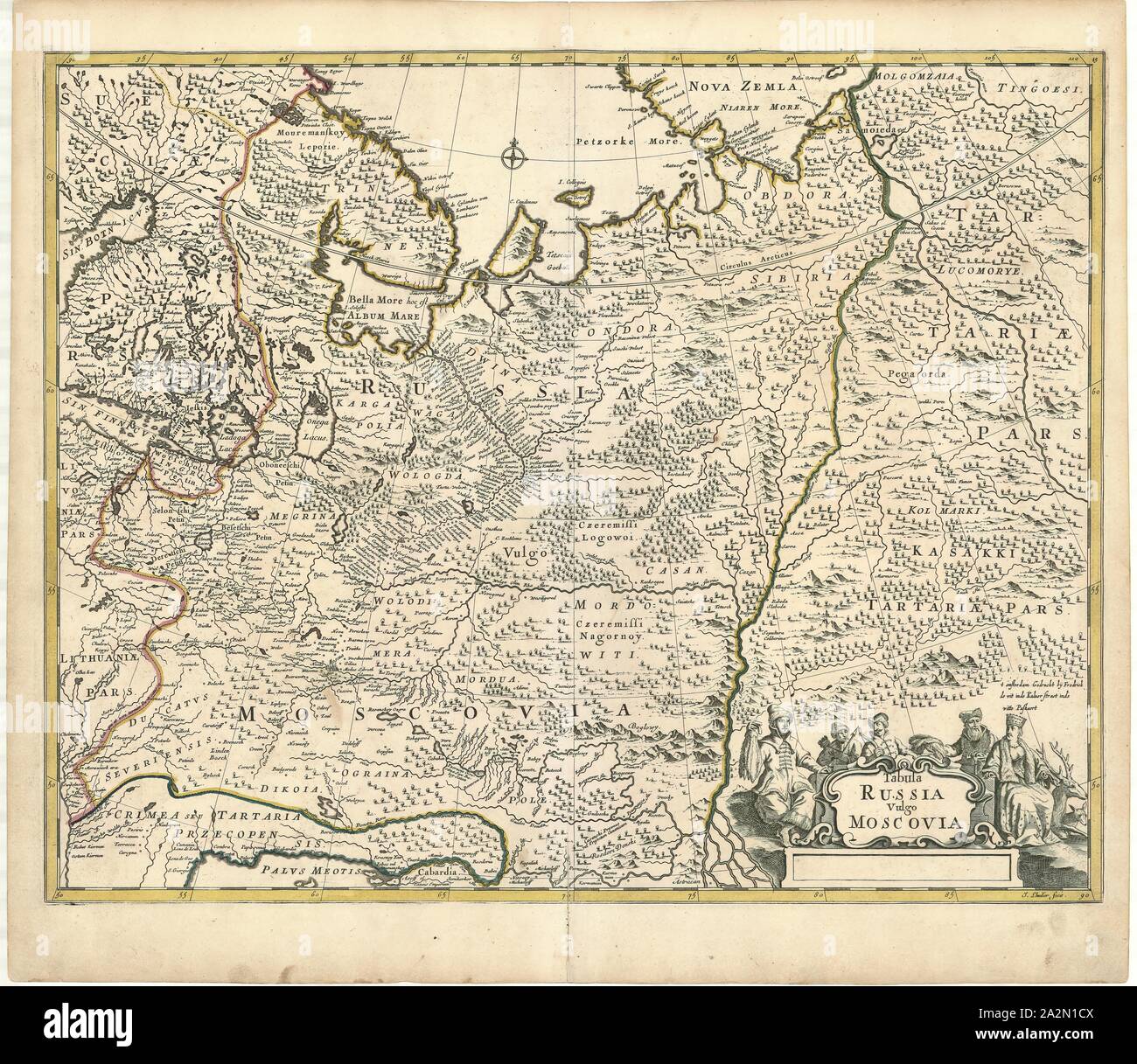 Map, Tabula Russia vulgo Moscovia J. Lhuilier fecit, Johannes Lhuilier ...