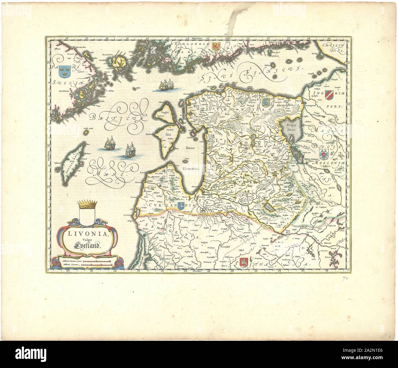 Livonia map hi-res stock photography and images - Alamy