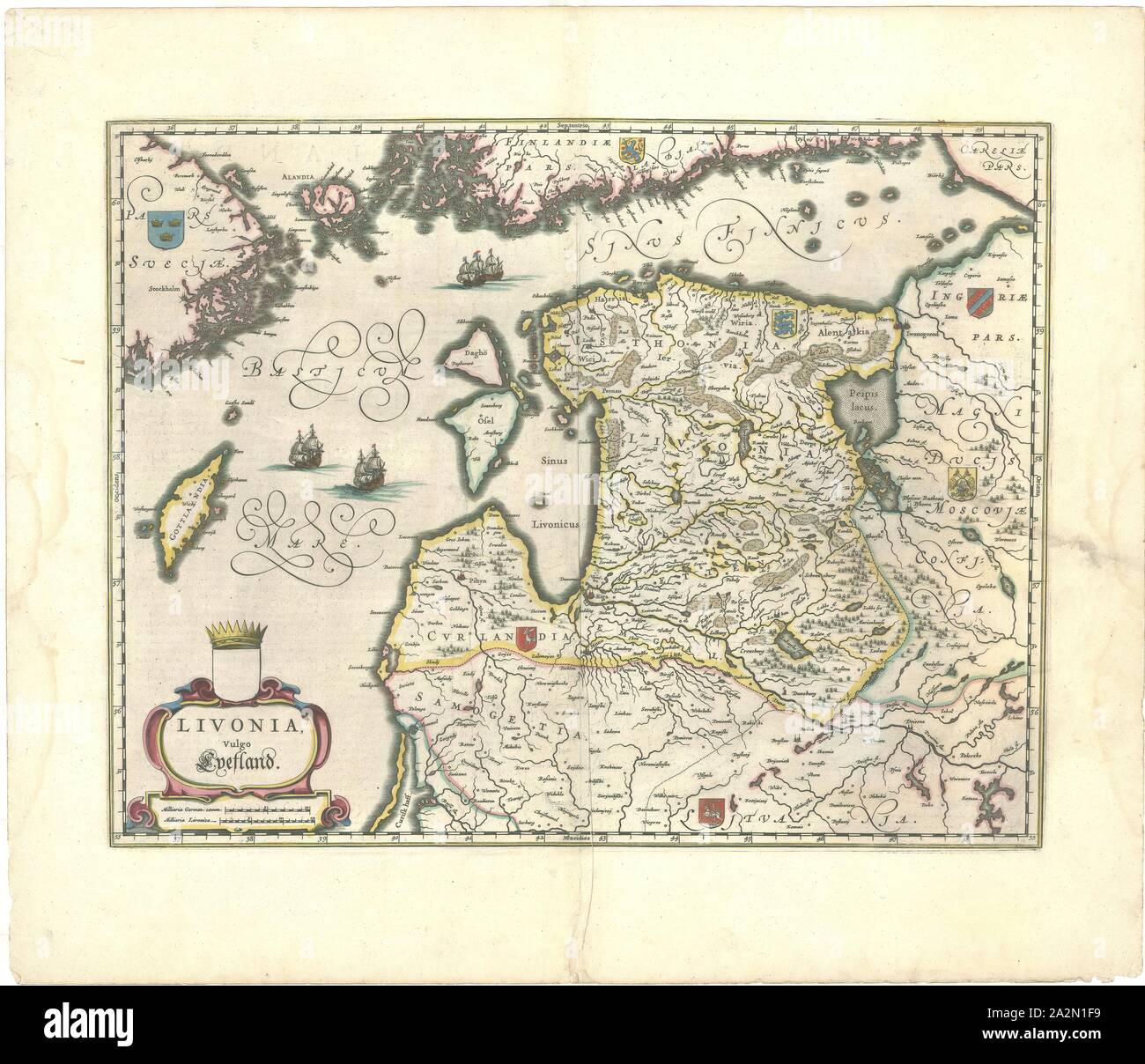 Livonia map hi-res stock photography and images - Alamy