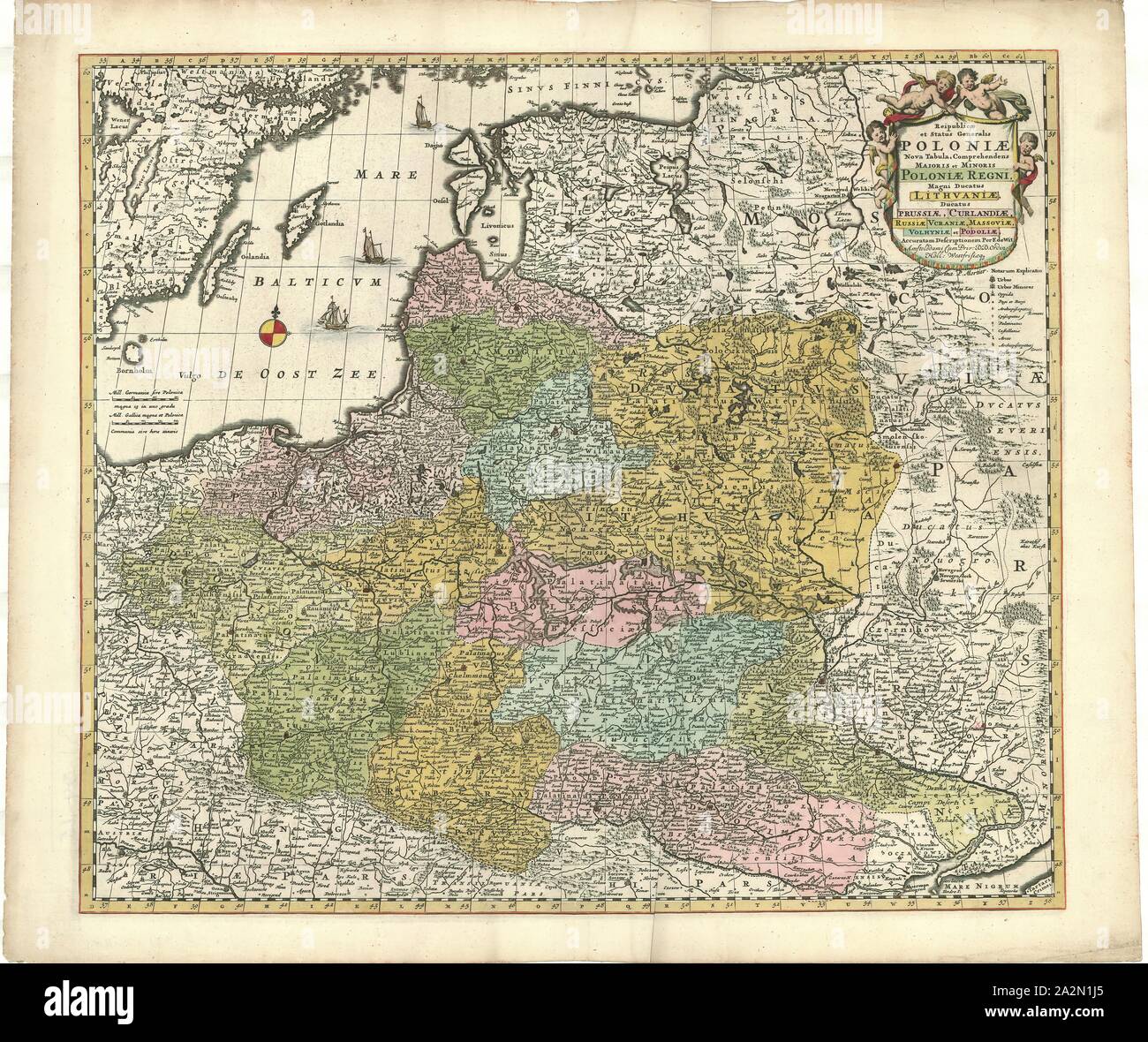 Reipublicae et status generalis poloniae nova tabula hi-res stock ...