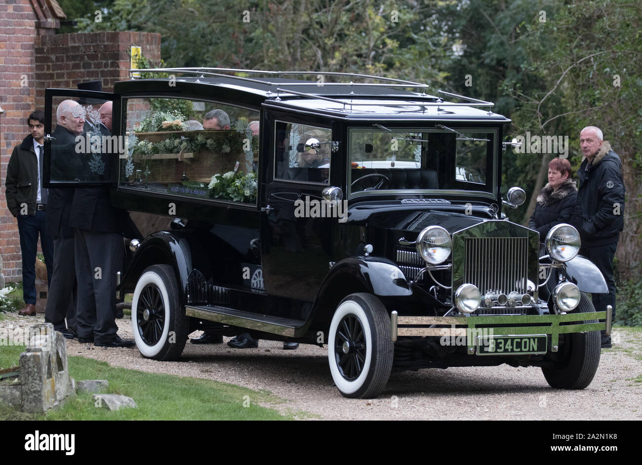The casket of Libby Squire is placed back in the hearse as it prepares ...