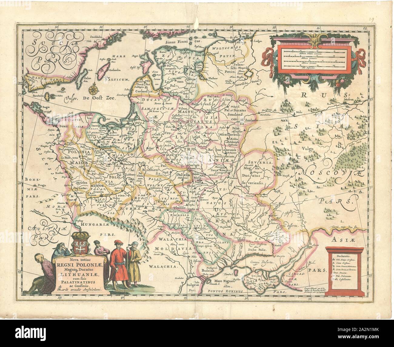 Map, Nova totius regni Poloniæ, Copperplate print Stock Photo - Alamy