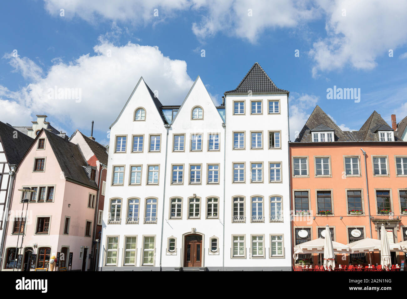 Houses on the street in Cologne, Germany Stock Photo - Alamy