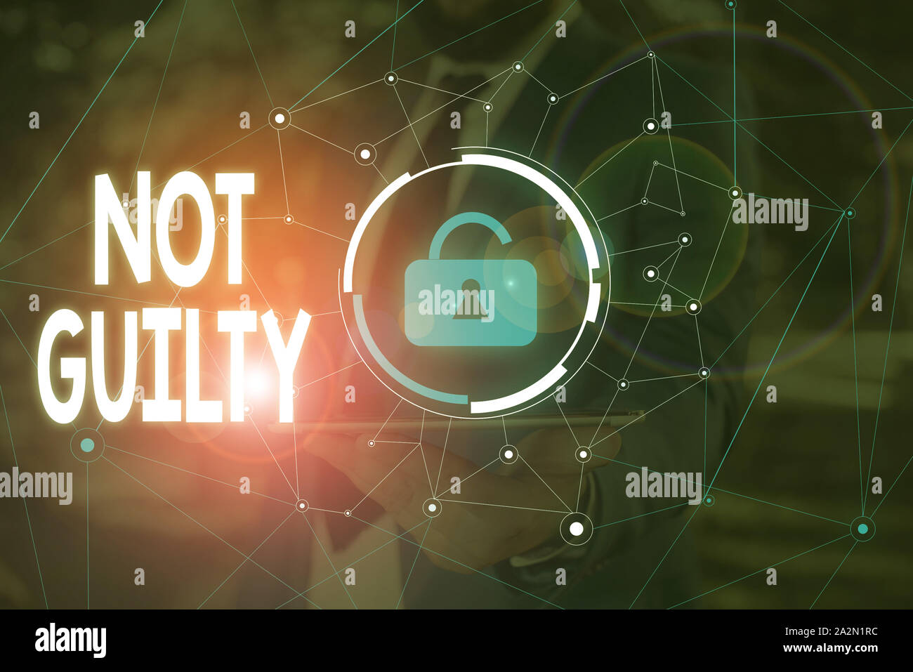 Conceptual hand writing showing Not Guilty. Concept meaning someone is ...