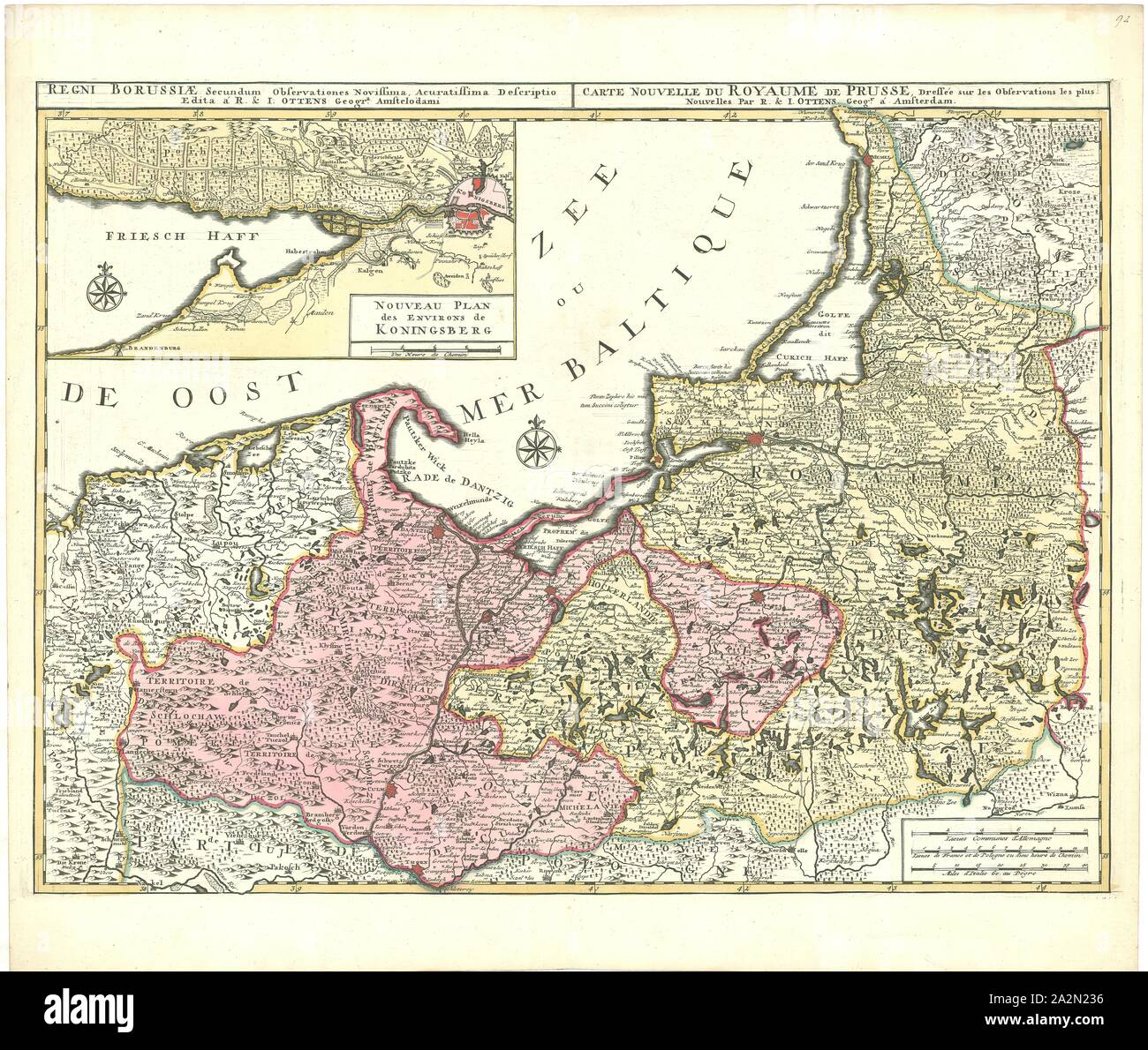 Map, Regni Borussiae secundum observationes novissima, accuratissima ...