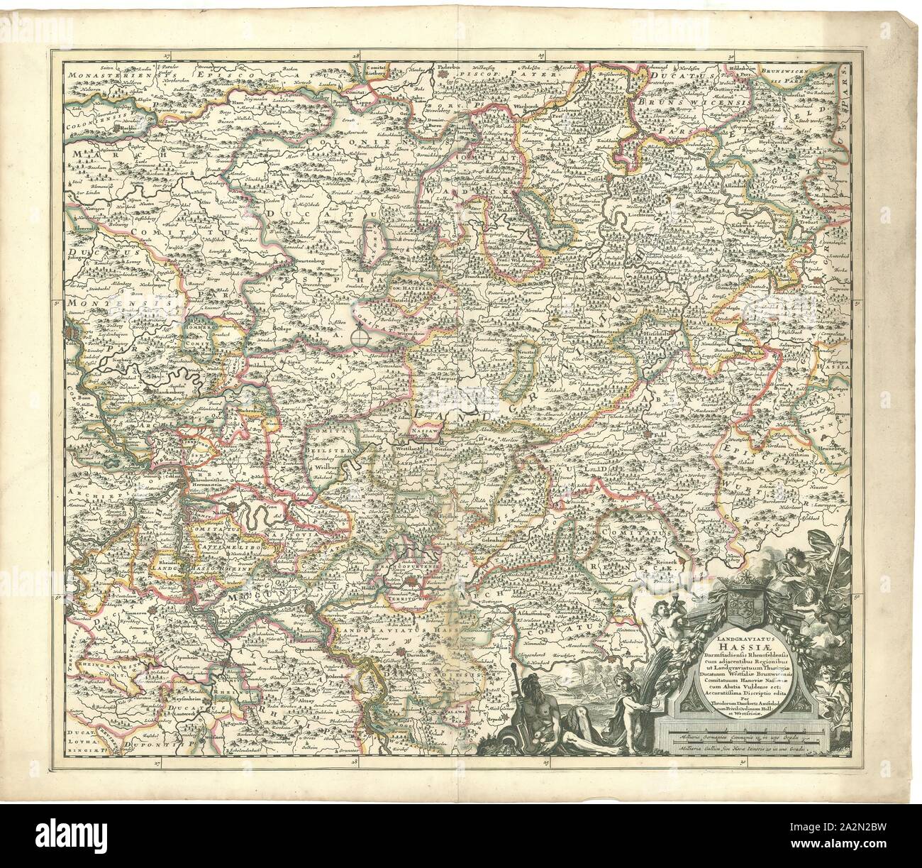 Map, Theodorus Danckerts (1663-1727), Copperplate print Stock Photo - Alamy