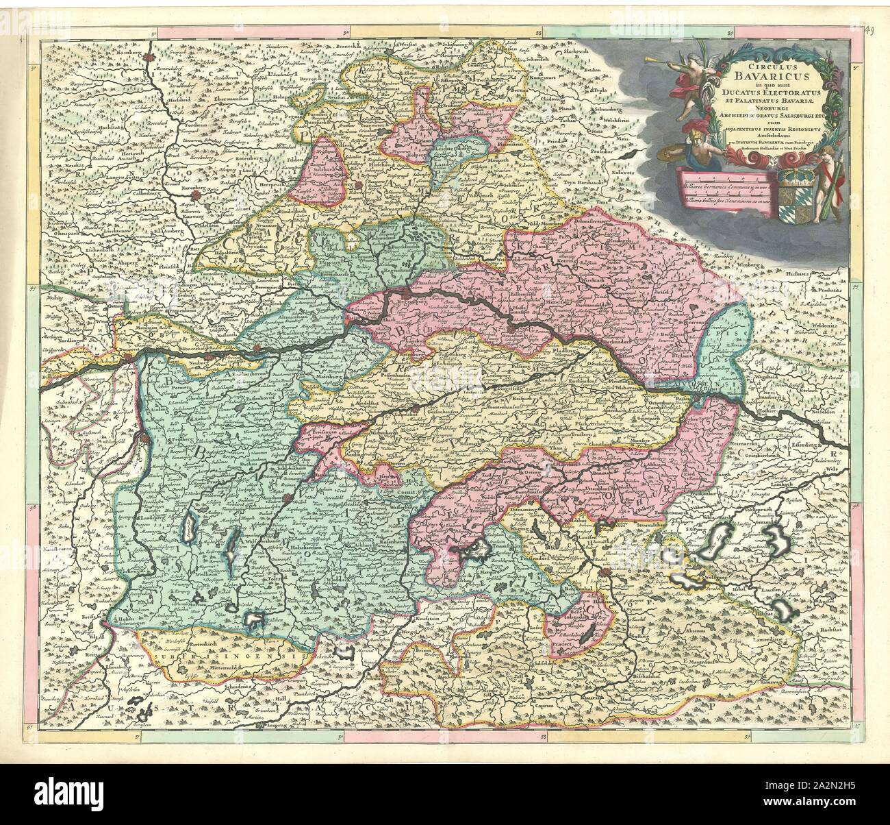 Map, Circulus Bavaricus in quo sunt ducatus electoratus et palatinatus ...